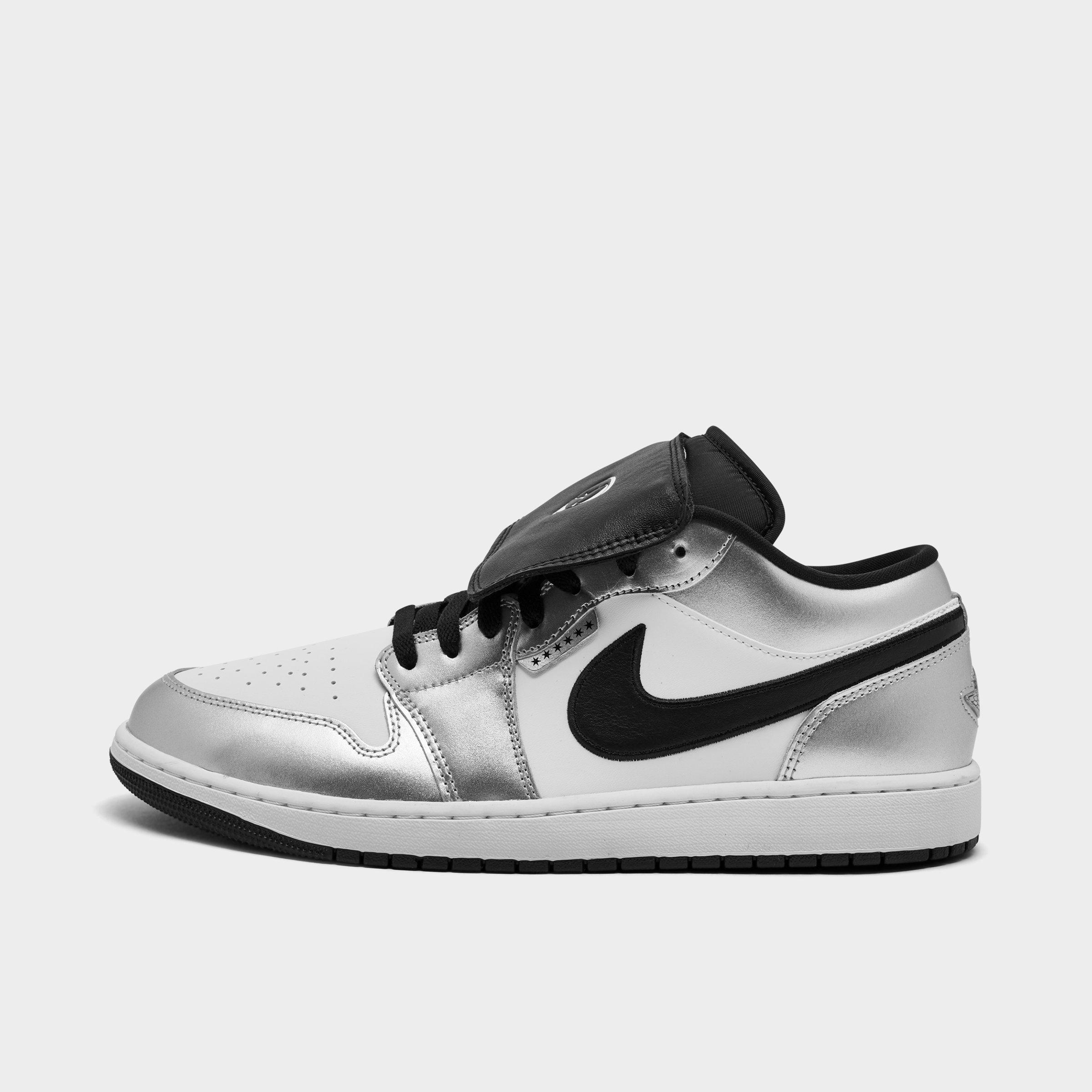 Click here for Jordan Mens Air 1 Low SE Casual Shoes in White/Met... prices