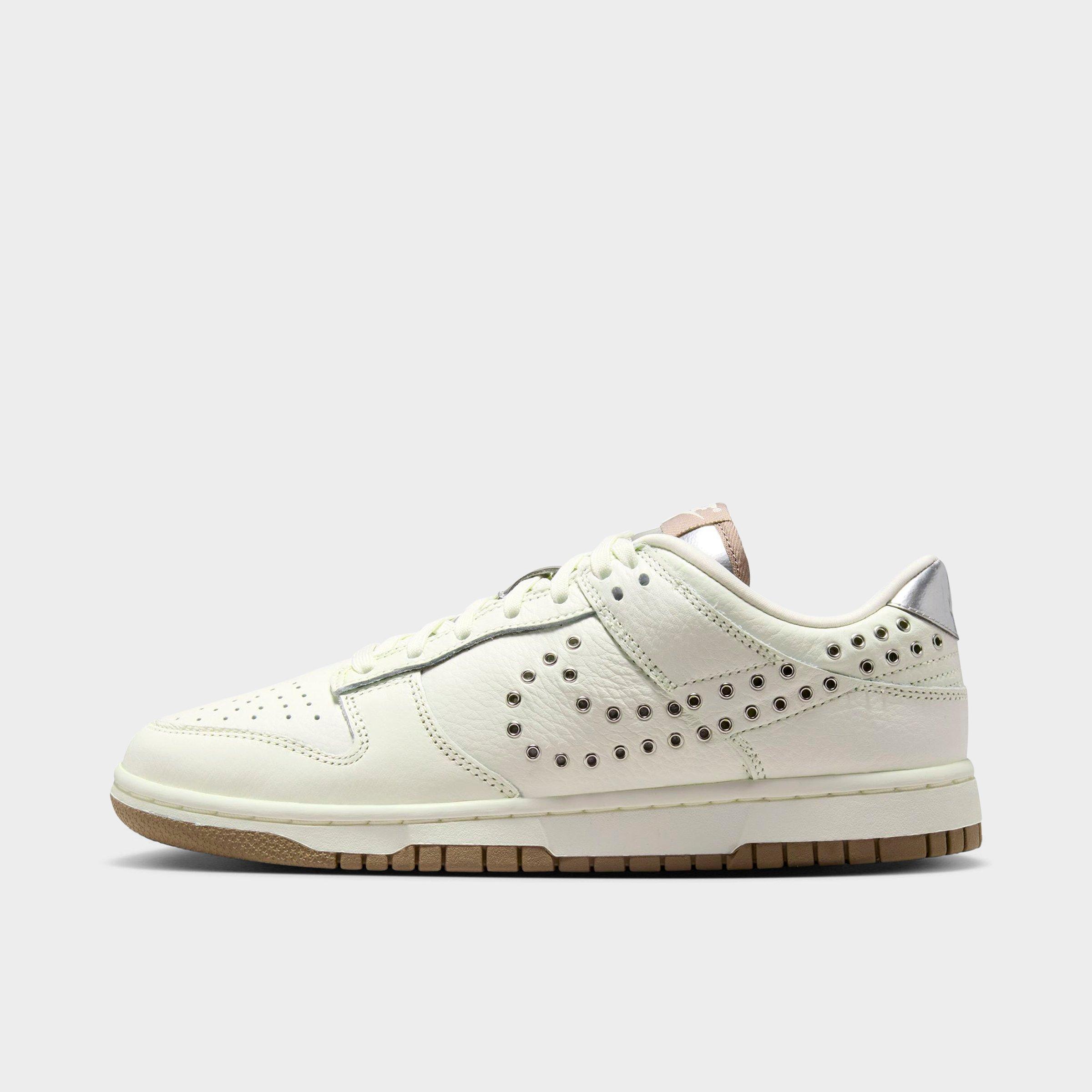 Click here for Nike Womens Dunk Low Casual Shoes in Sail/Metallic... prices