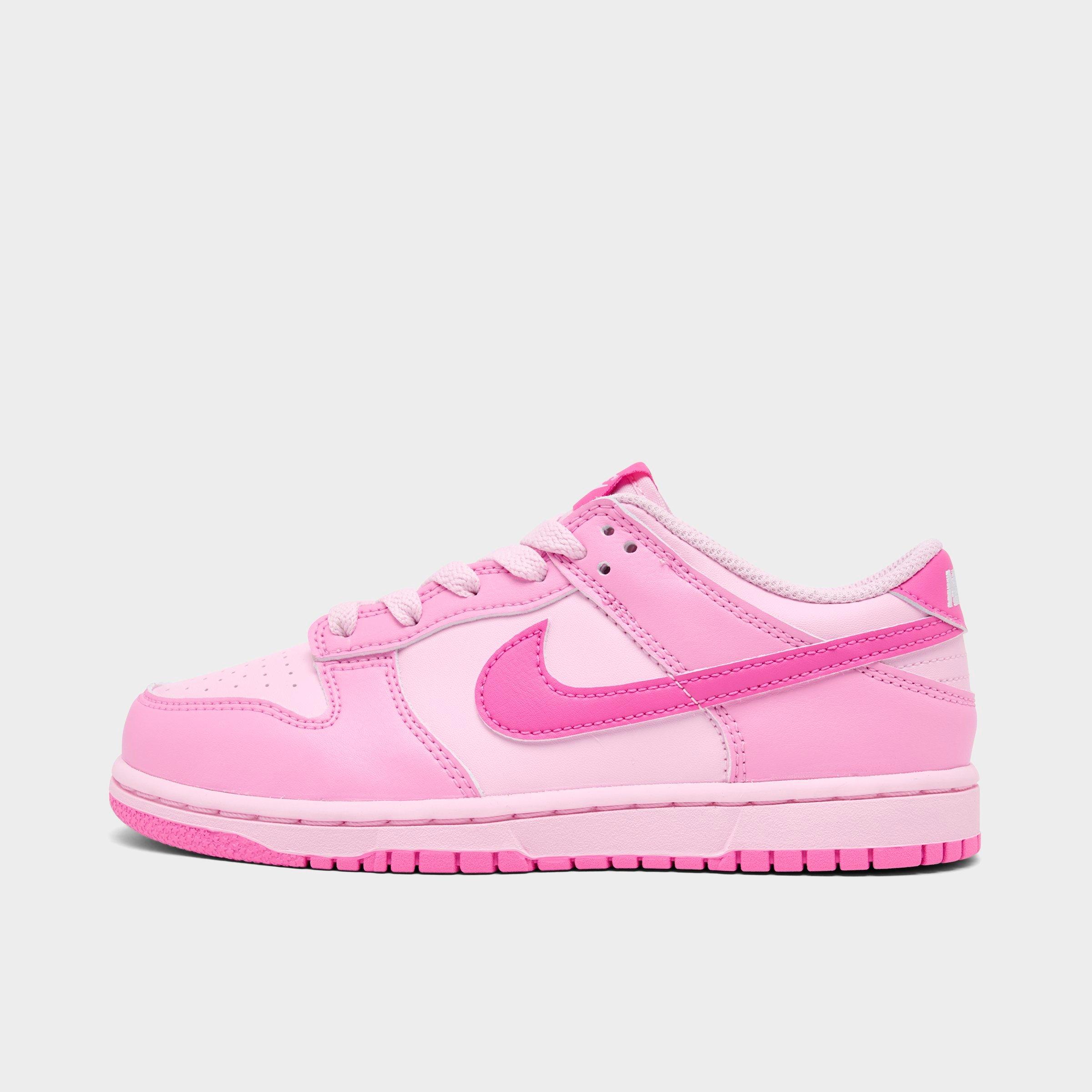 Click here for Nike Girls Little Kids Dunk Low Casual Shoes in Pi... prices