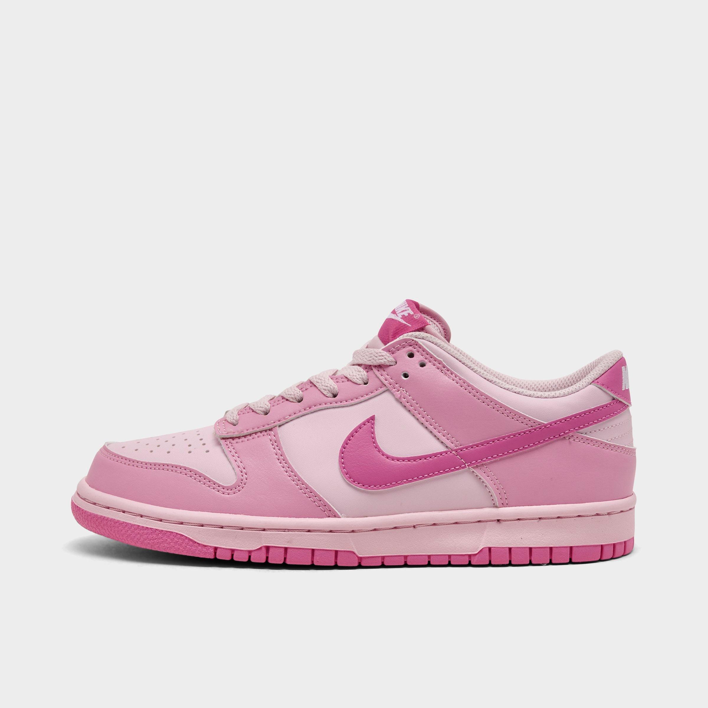 Click here for Nike Big Kids Dunk Low Casual Shoes in Pink Rise/P... prices