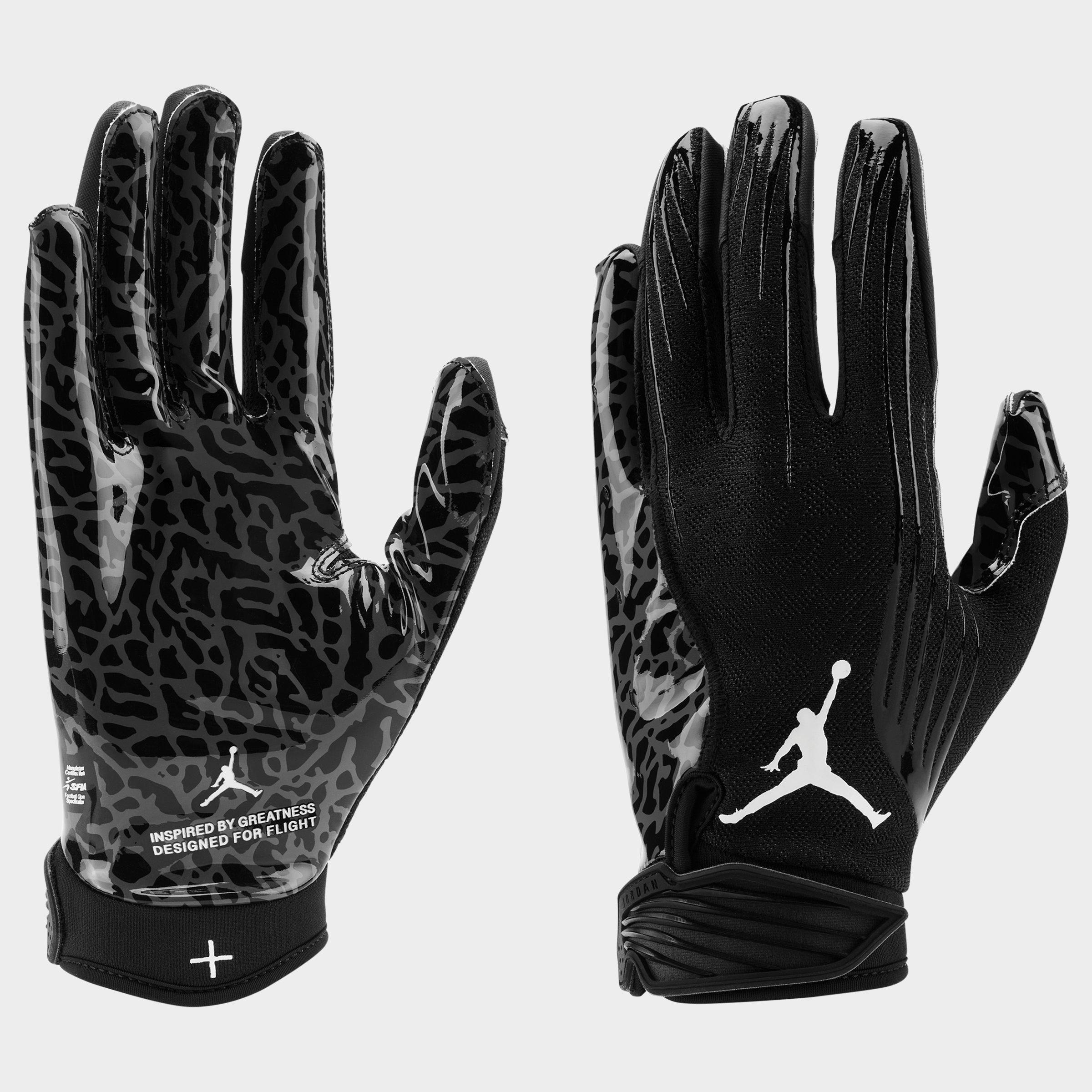 Click here for Jordan Fly Lock Football Gloves in Black/White Siz... prices