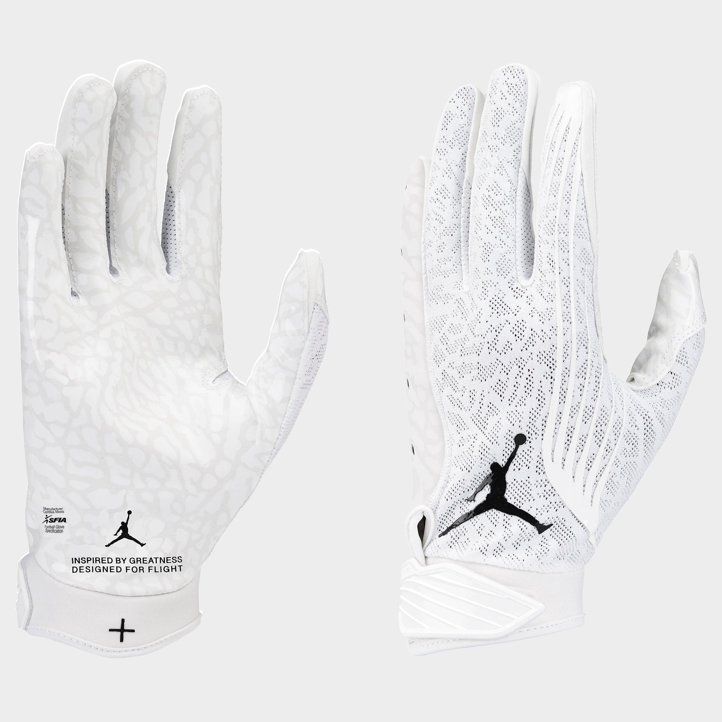 Click here for Jordan Fly Lock Football Gloves in White/Black Siz... prices