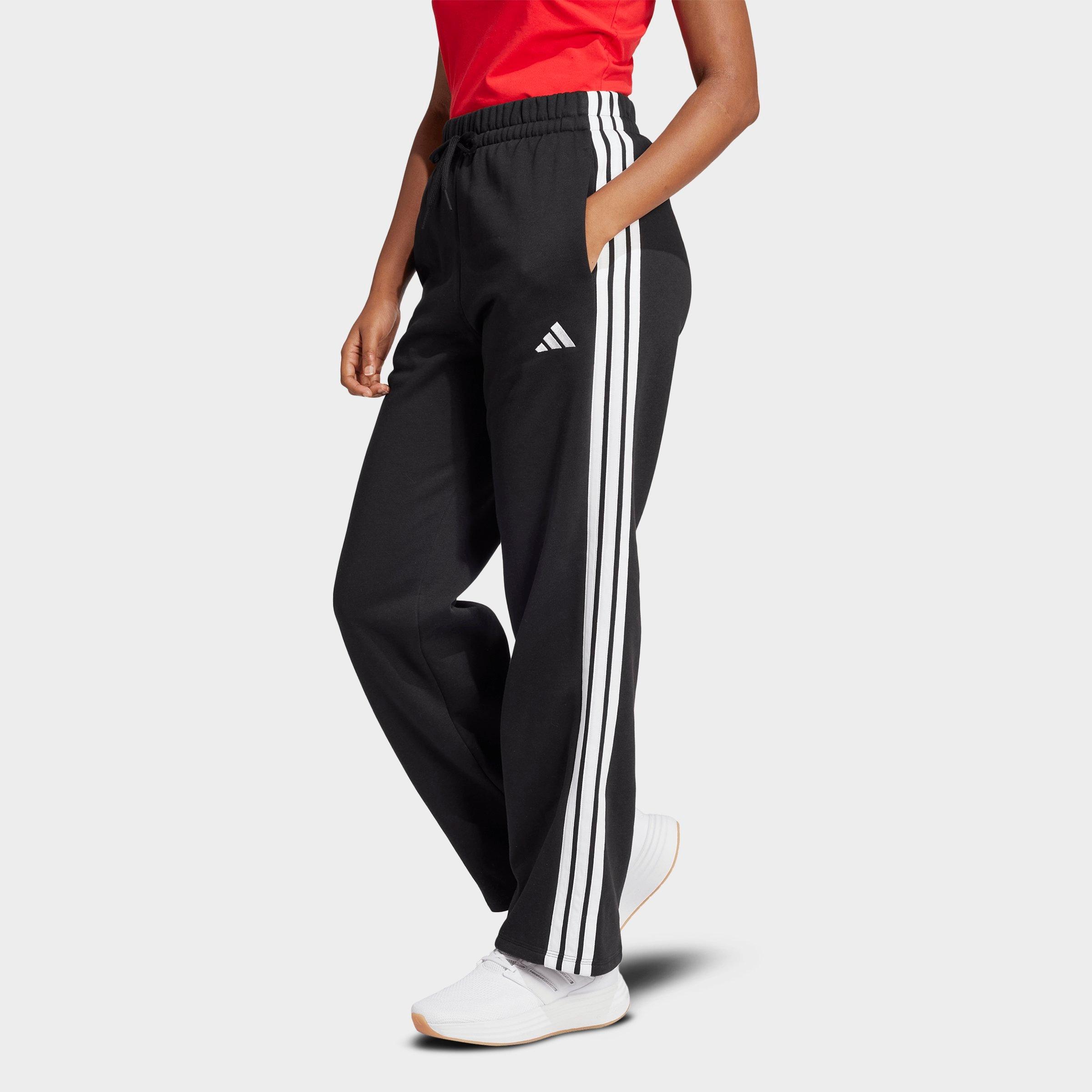 Click here for adidas Womens Essentials 3-Stripes Fleece Open Hem... prices