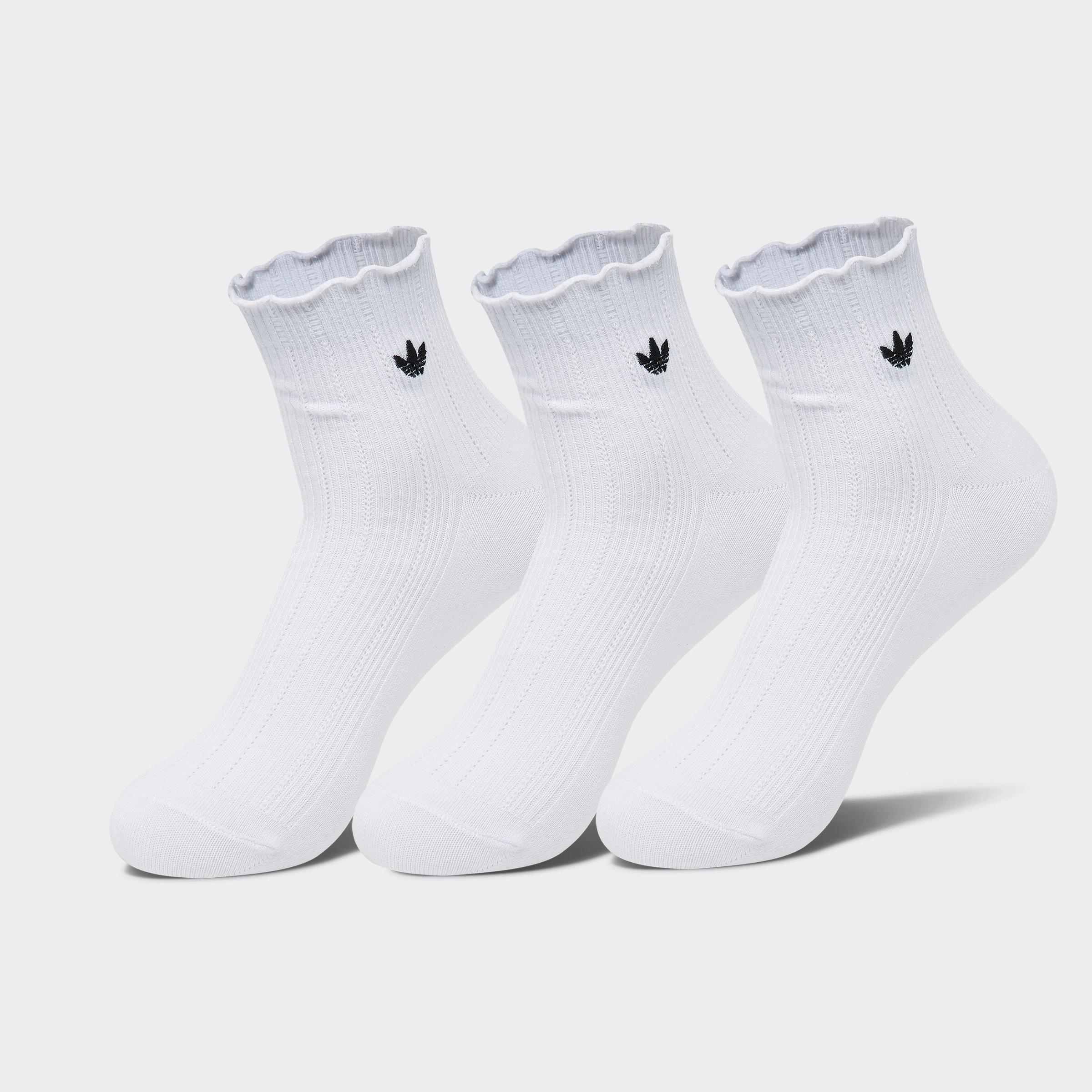 Click here for adidas Womens Originals Ruffle Quarter Socks (3-Pa... prices