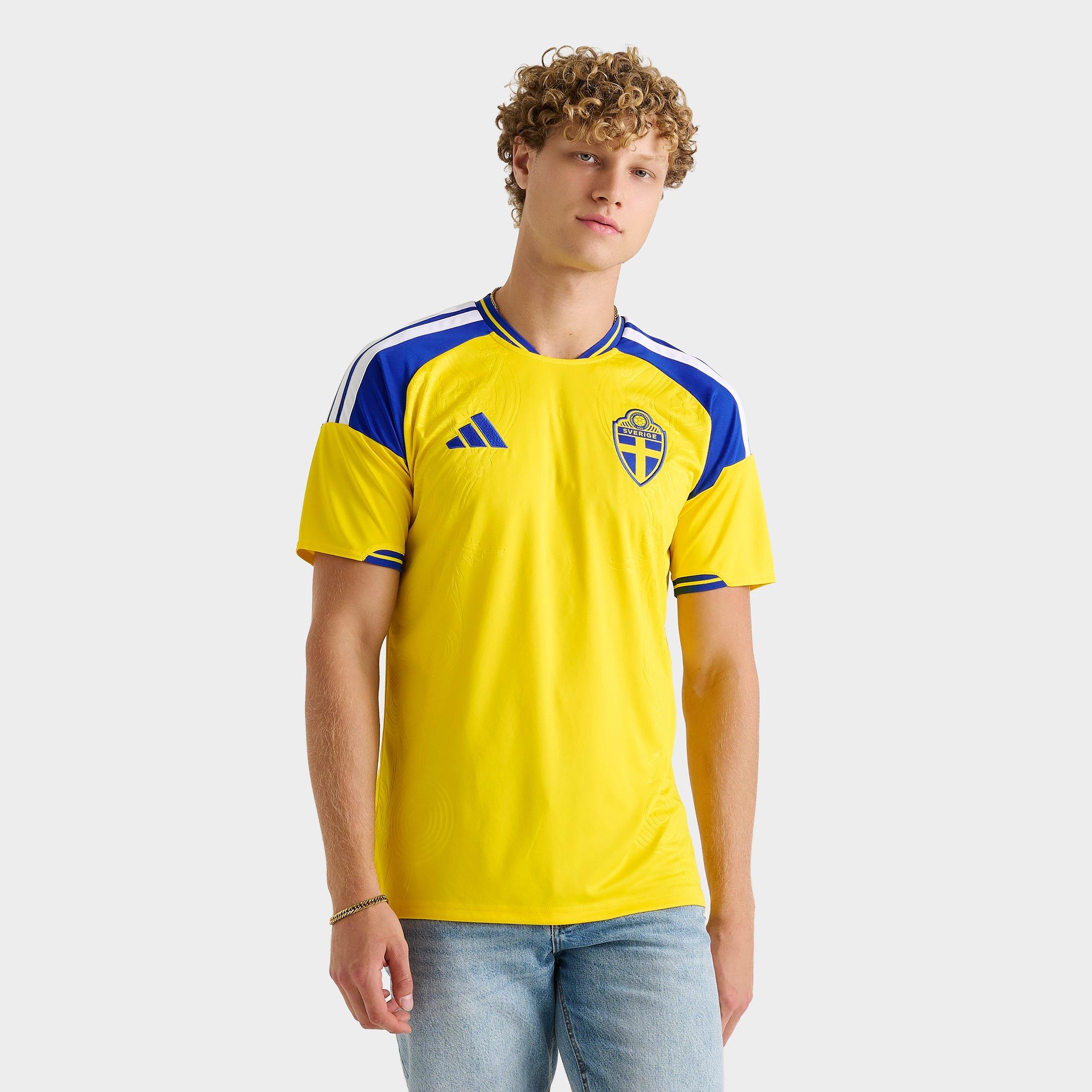 Click here for adidas Mens Sweden Home Replica Soccer Jersey in B... prices