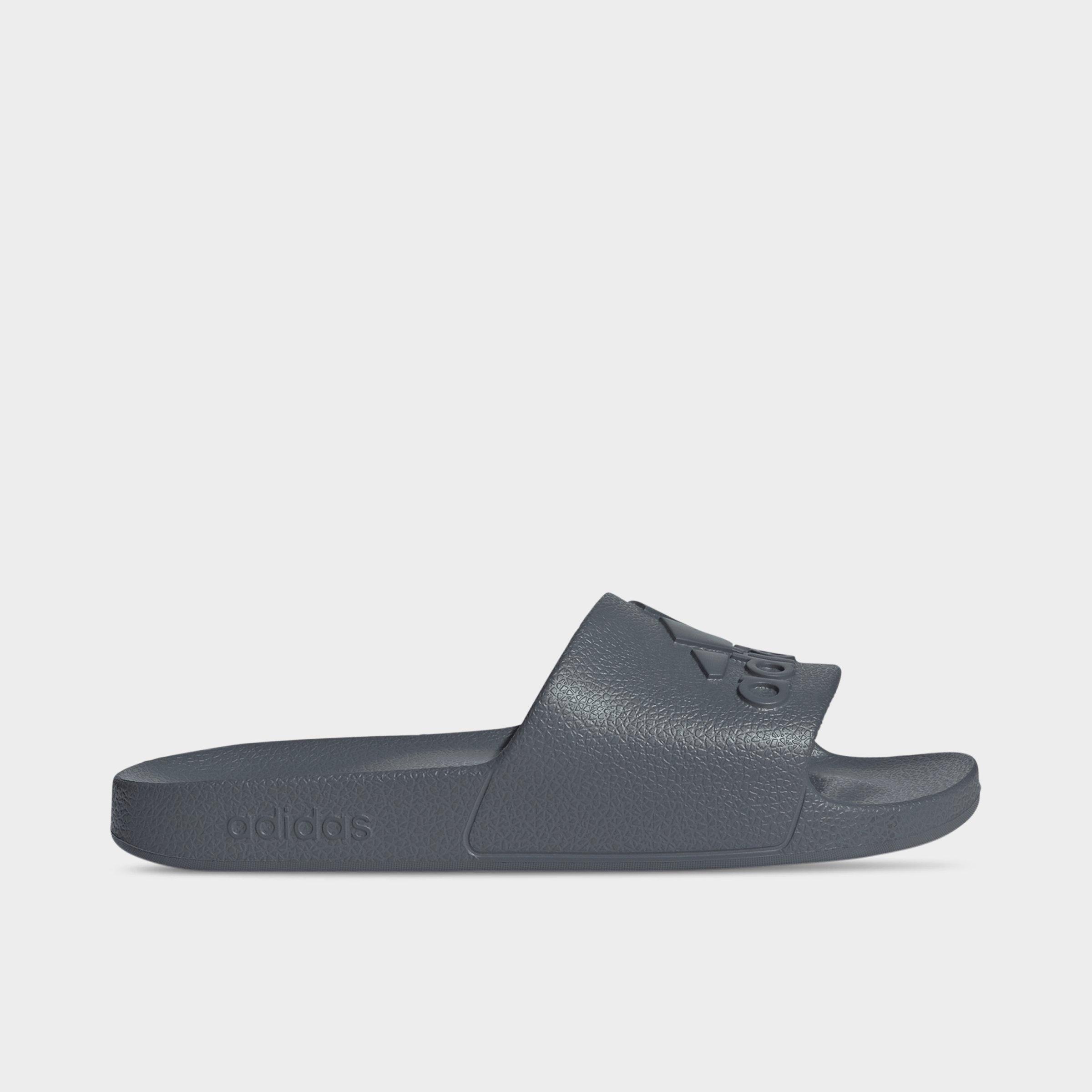 Click here for adidas Mens adilette Aqua Slide Sandals in Onix Si... prices