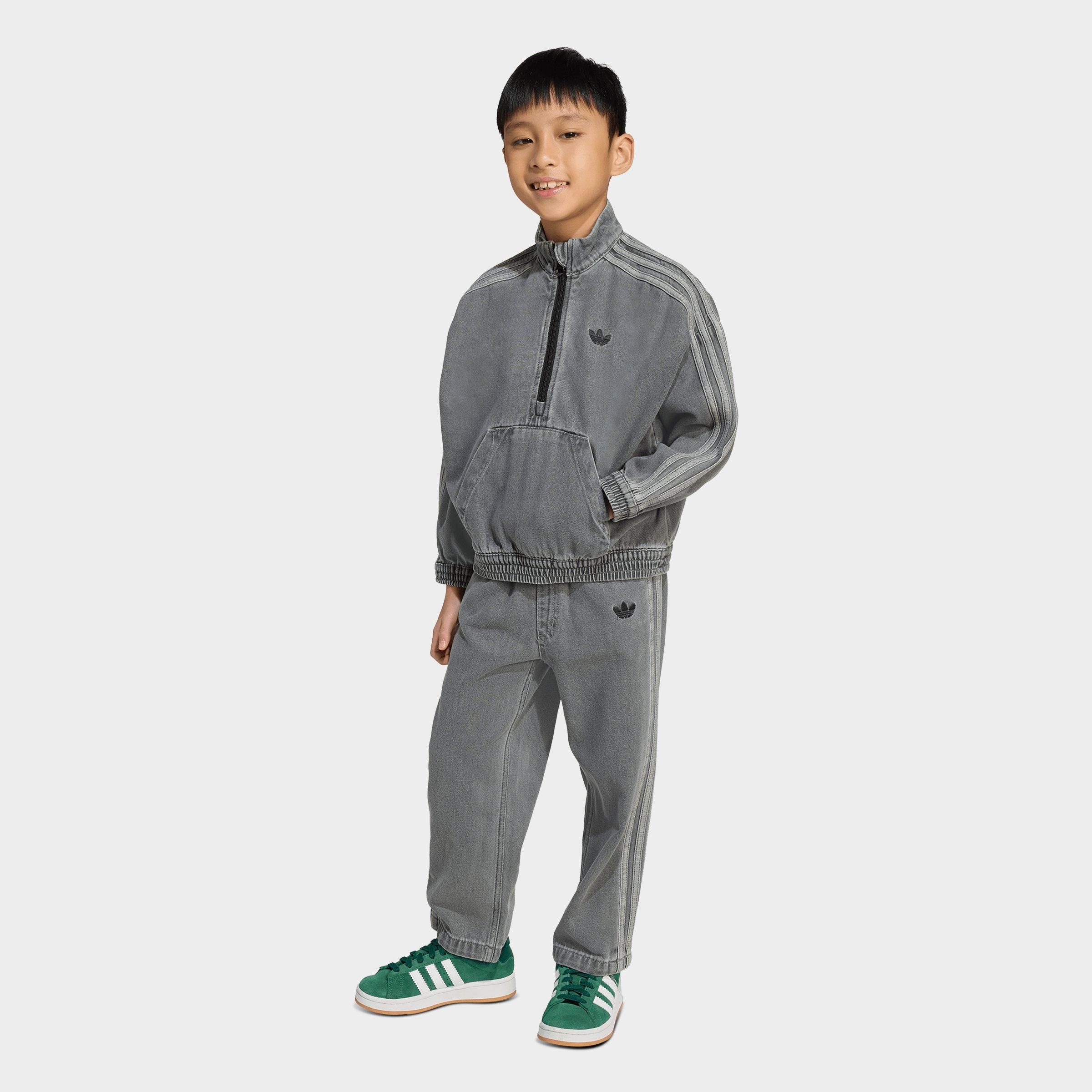 Click here for adidas Little Kids Originals Denim Crew Set in Lig... prices