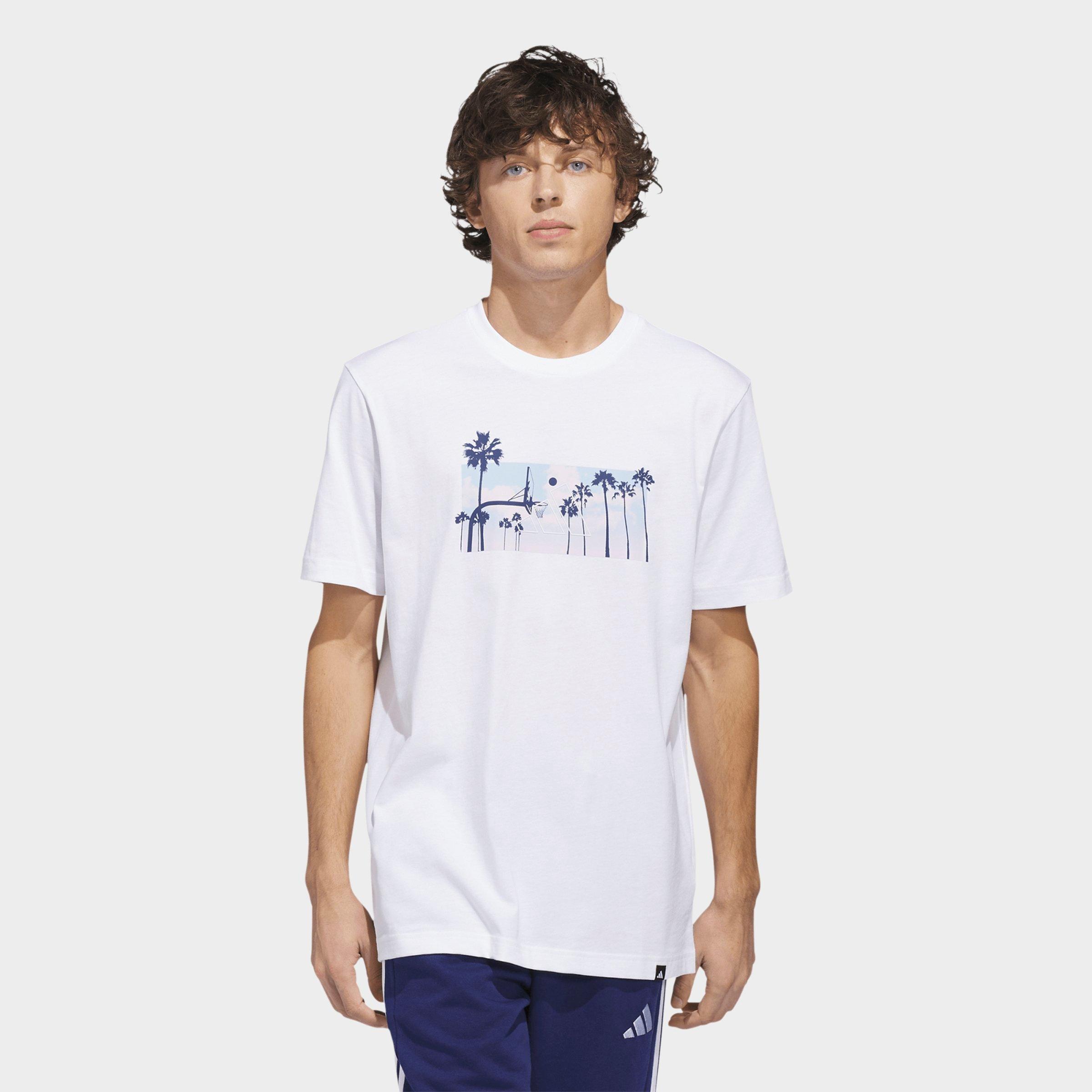 Click here for adidas Mens Summer Sunset Graphic T-Shirt in White... prices