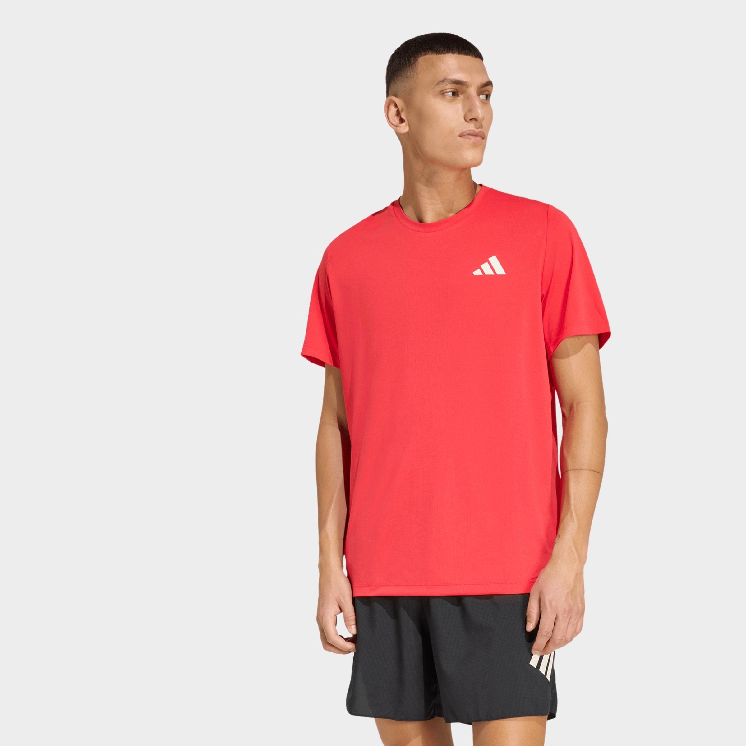 Click here for adidas Mens Regular-Fit Running T-Shirt - Ruby Red prices
