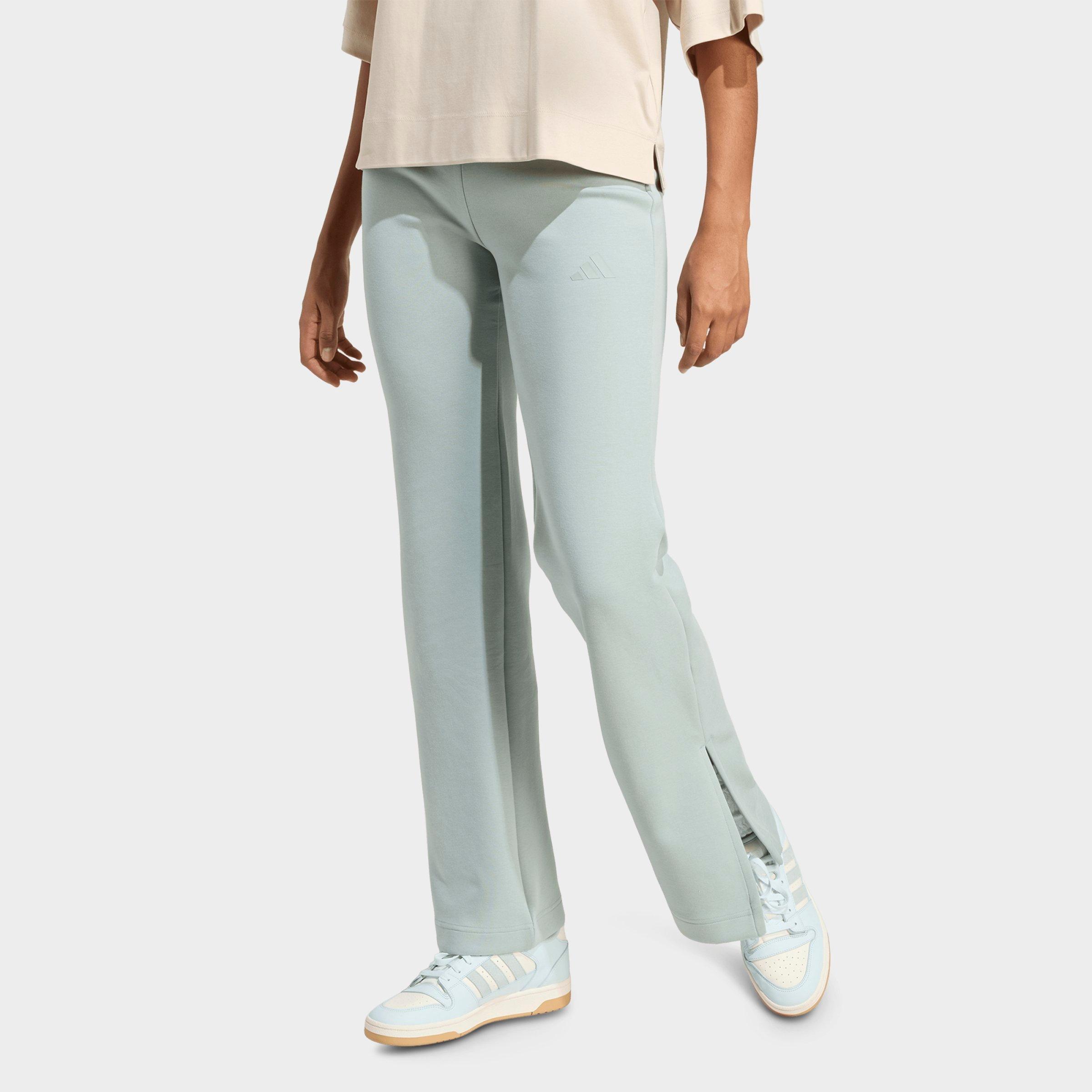 Click here for adidas Womens Mid-Rise Pull-On Flare-Leg Logo Pant... prices