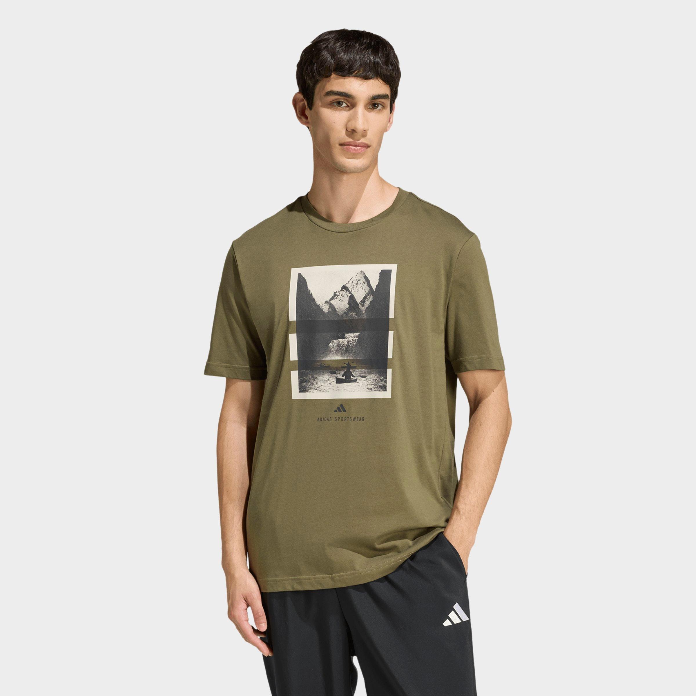 Click here for adidas Mens Outdoor Kayaking Graphic T-Shirt in Ol... prices