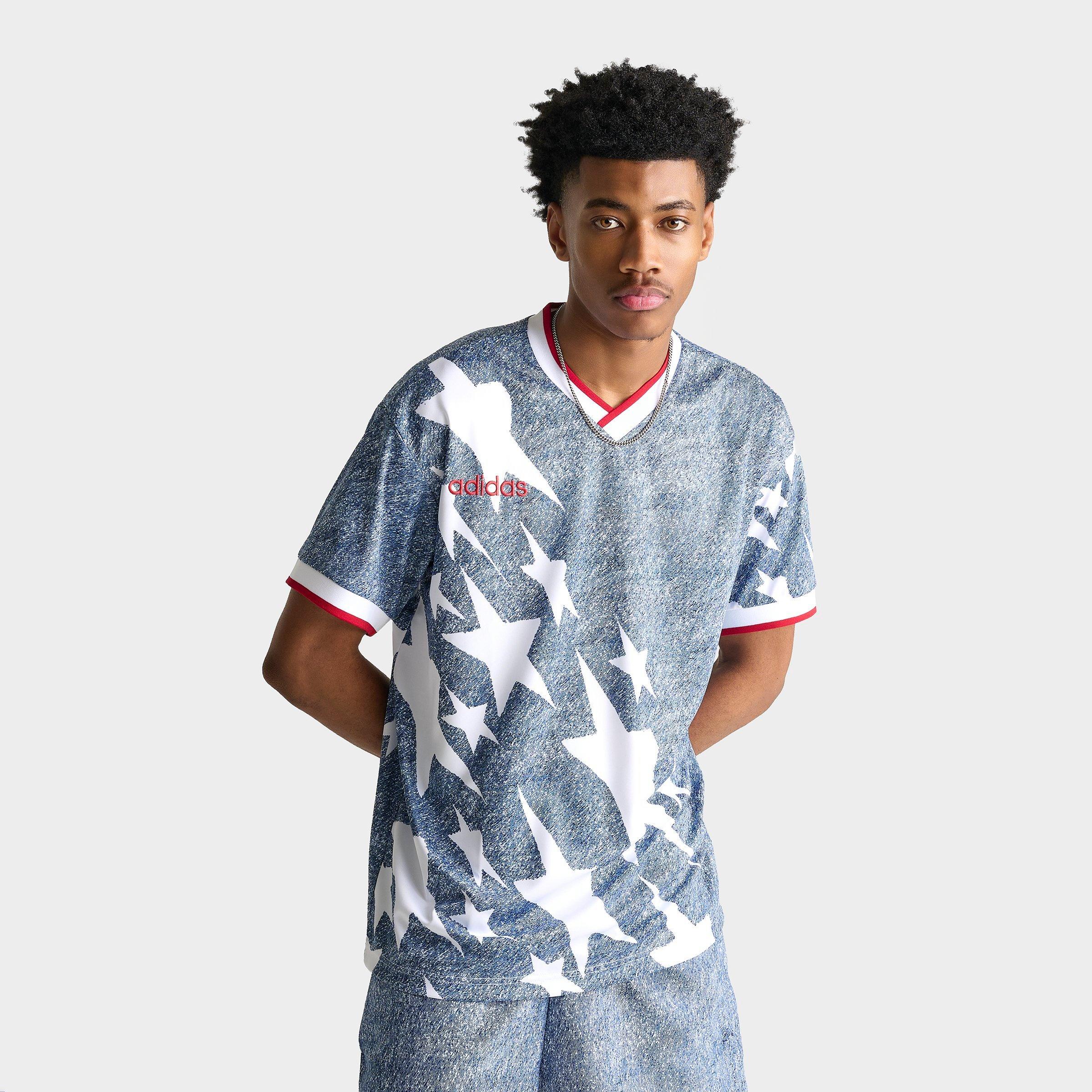 Click here for Adidas Mens Blue Usa Soccer 1994 Denim Graphic Fas... prices