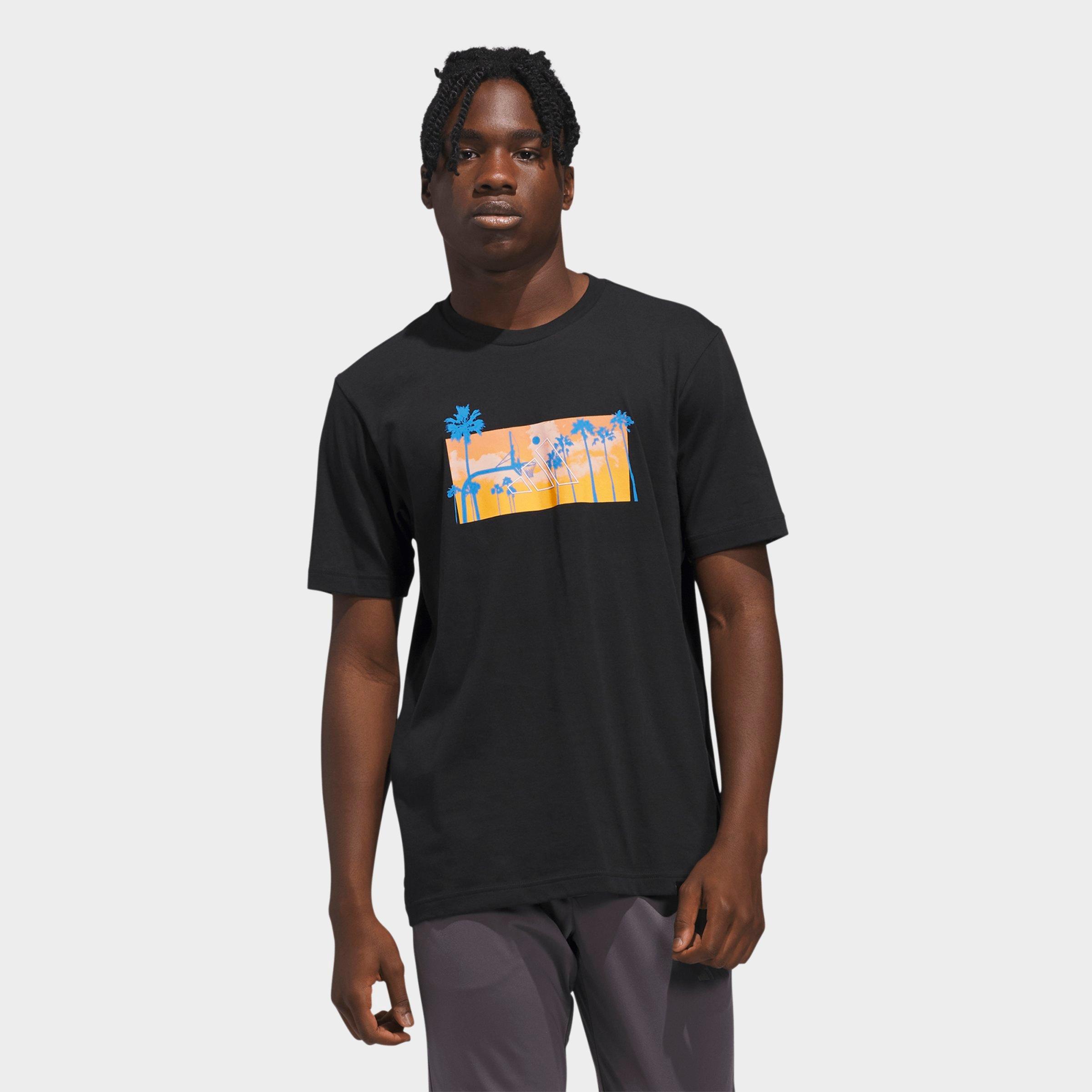 Click here for adidas Mens Summer Sunset Graphic T-Shirt in Black... prices