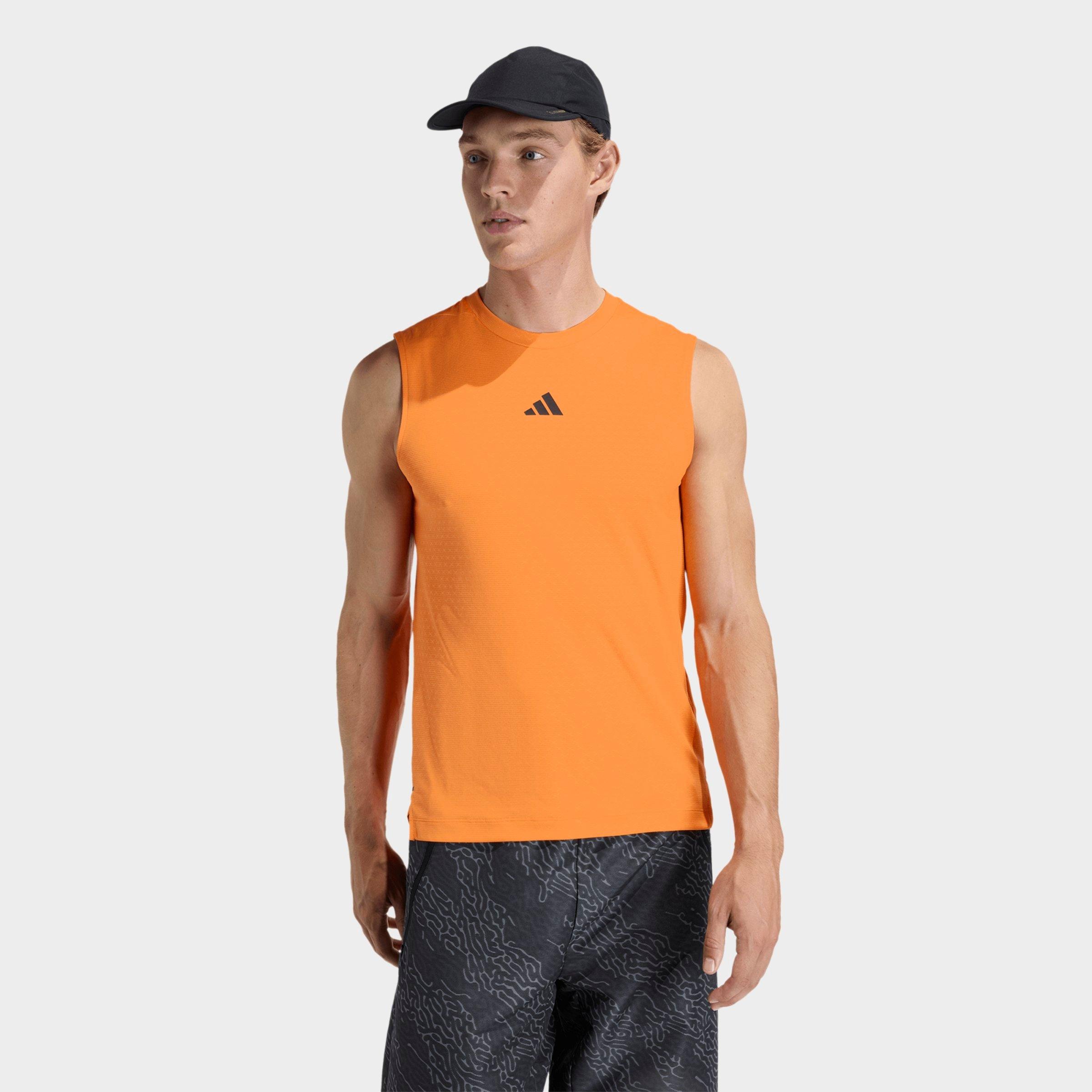 Click here for adidas Mens D4T Power 3-Stripes Tank Top in Pure O... prices