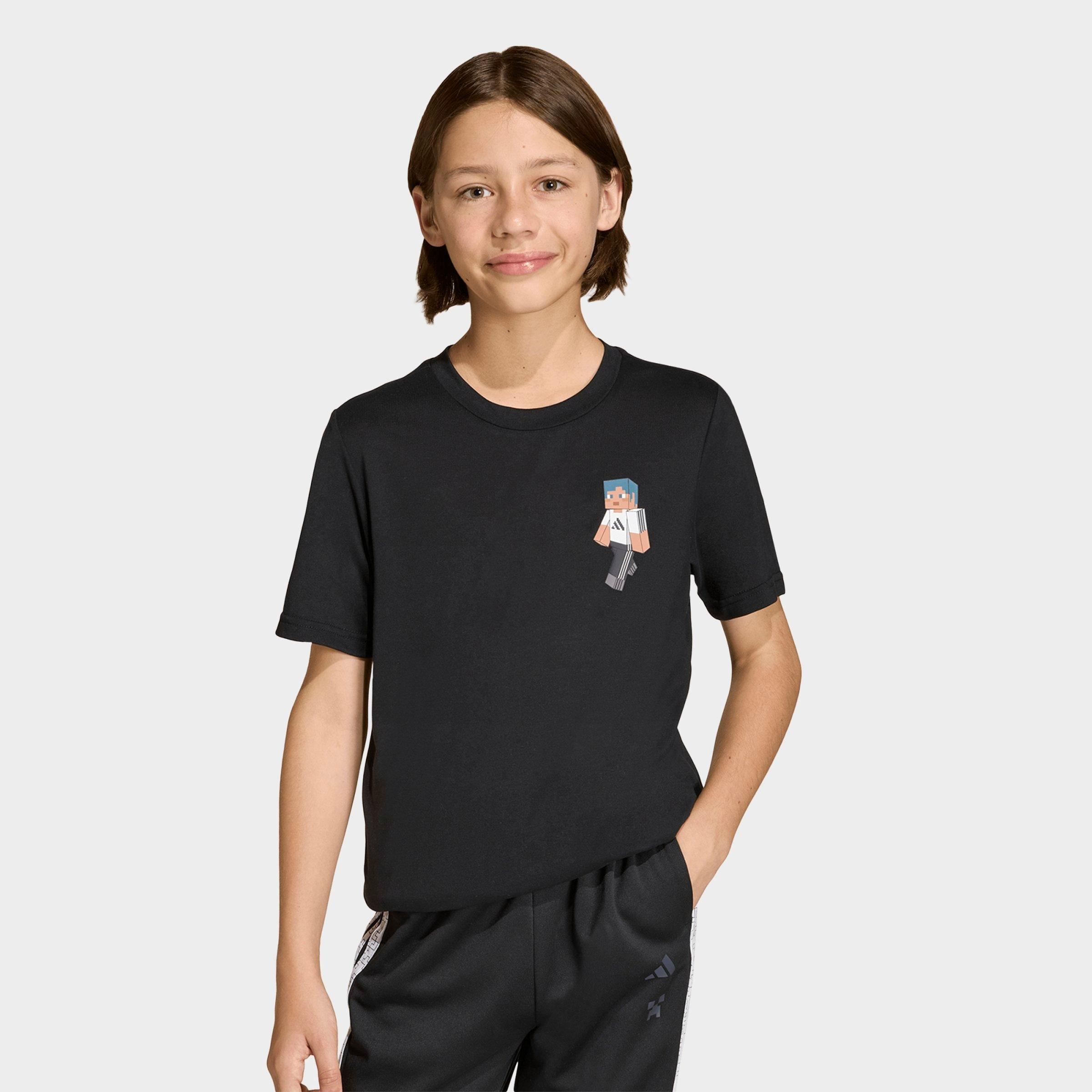 Click here for adidas Big Kids x Minecraft Training T-Shirt in Bl... prices