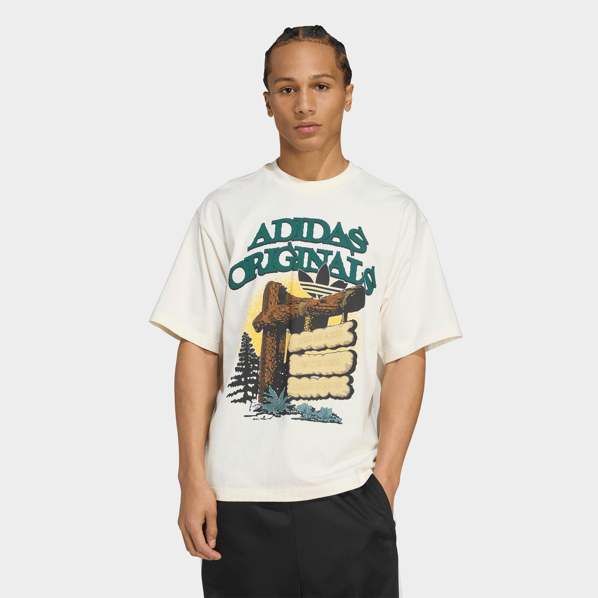 Click here for adidas Mens Originals Camp Graphic T-Shirt in Off... prices