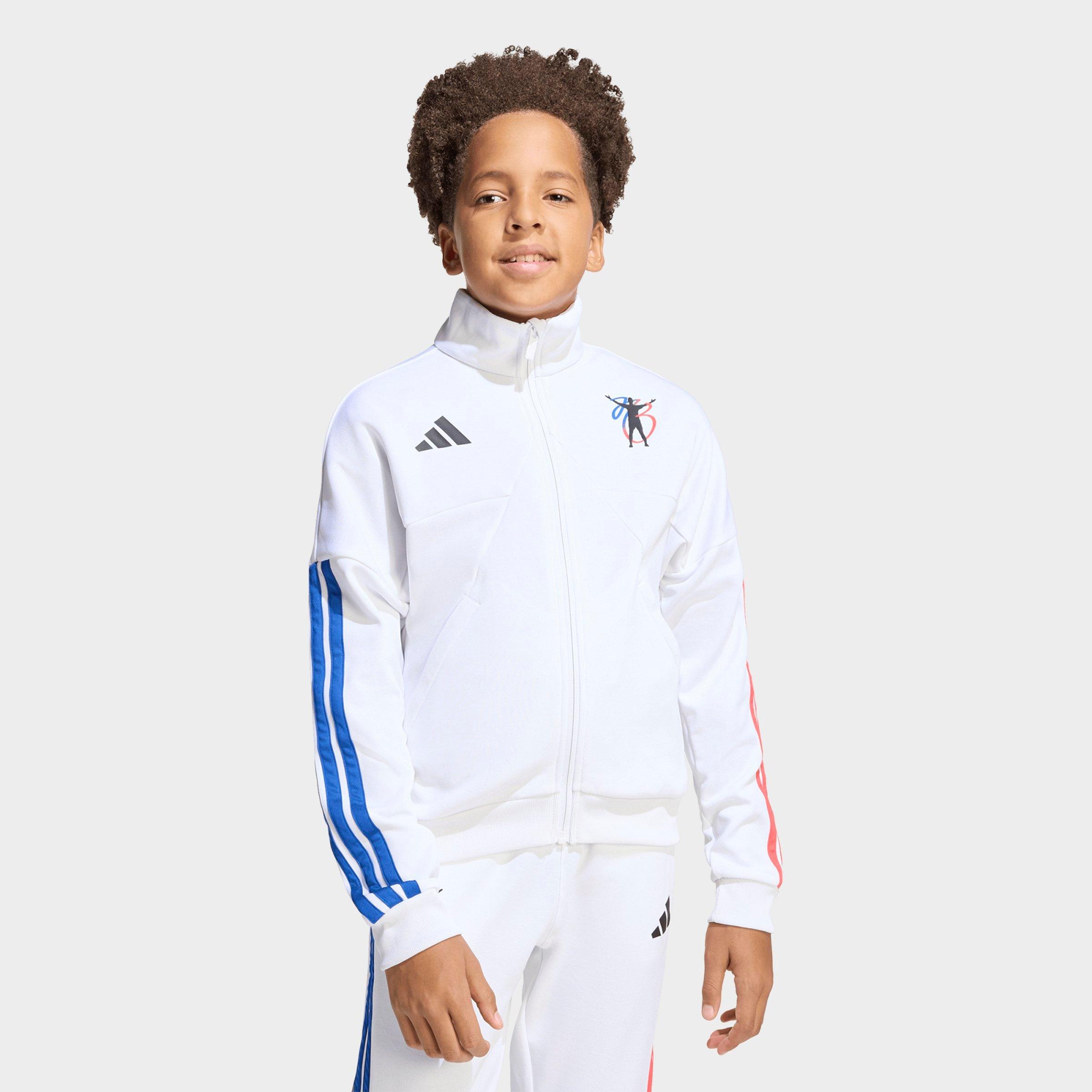 Click here for adidas Big Kids Jude Bellingham Track Jacket in Wh... prices