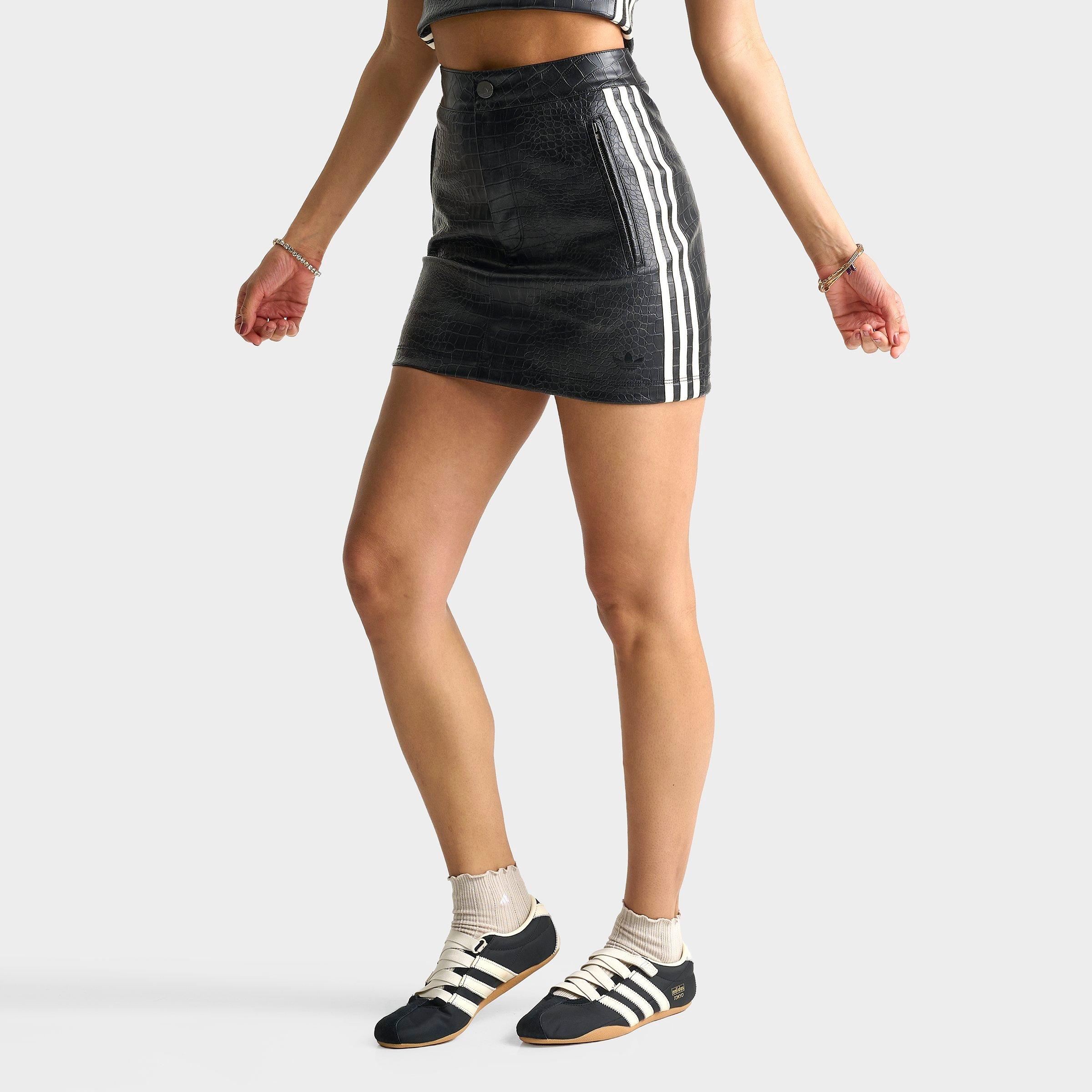 Click here for adidas Womens Originals Pleather Mini Skirt in Bla... prices