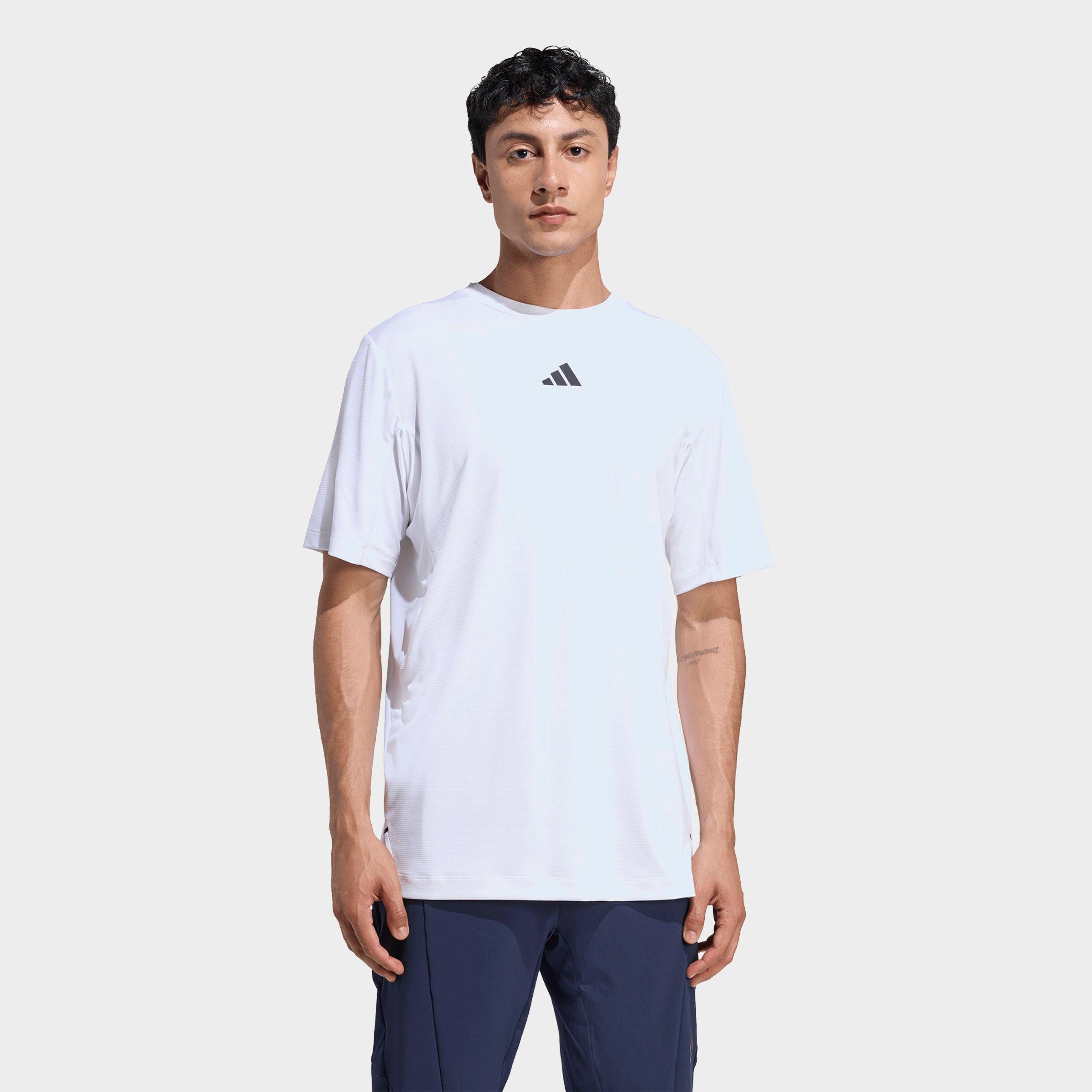 Click here for adidas Mens D4T Power 3-Stripes T-Shirt in White S... prices