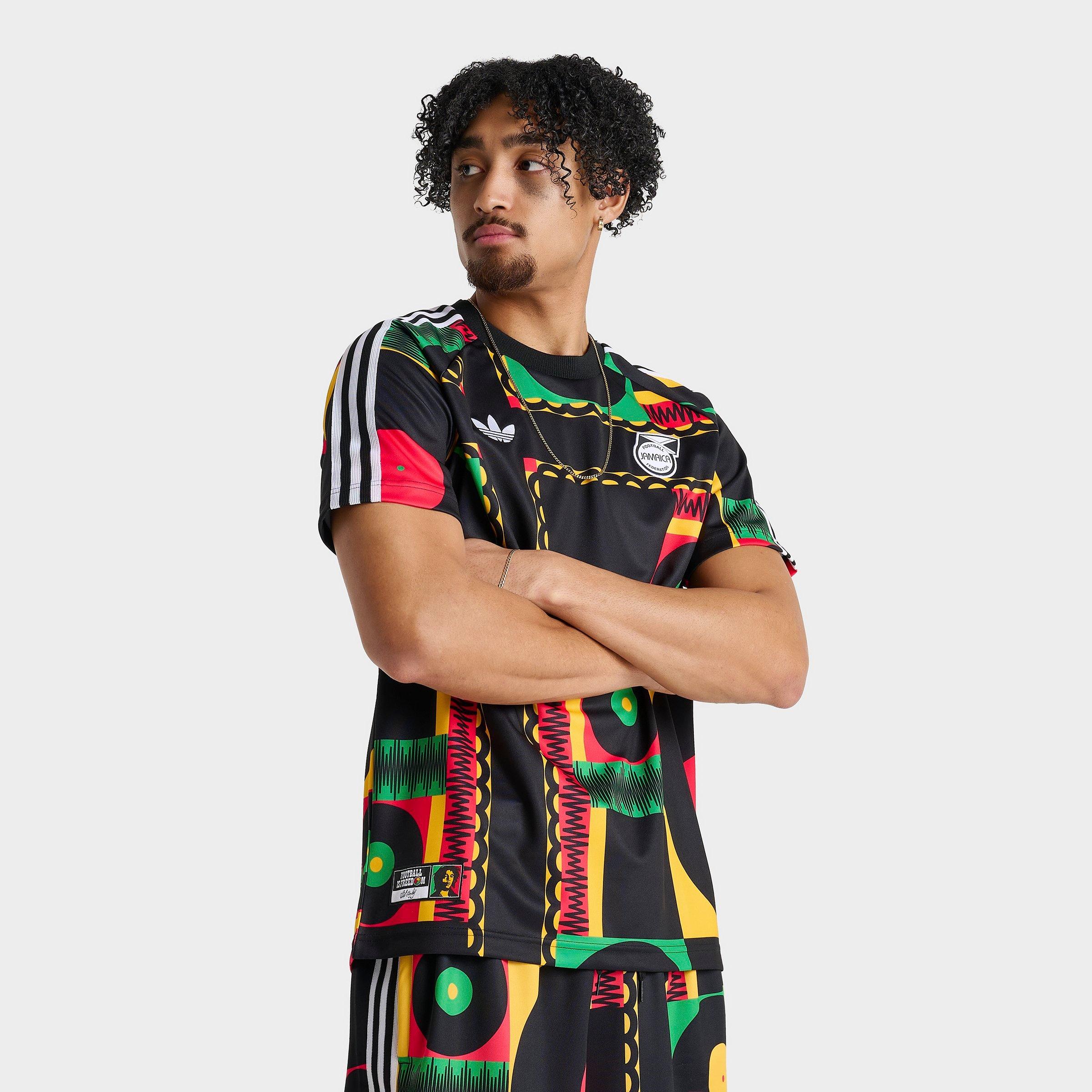 Click here for adidas Mens Originals x Bob Marley Jamaica Print T... prices