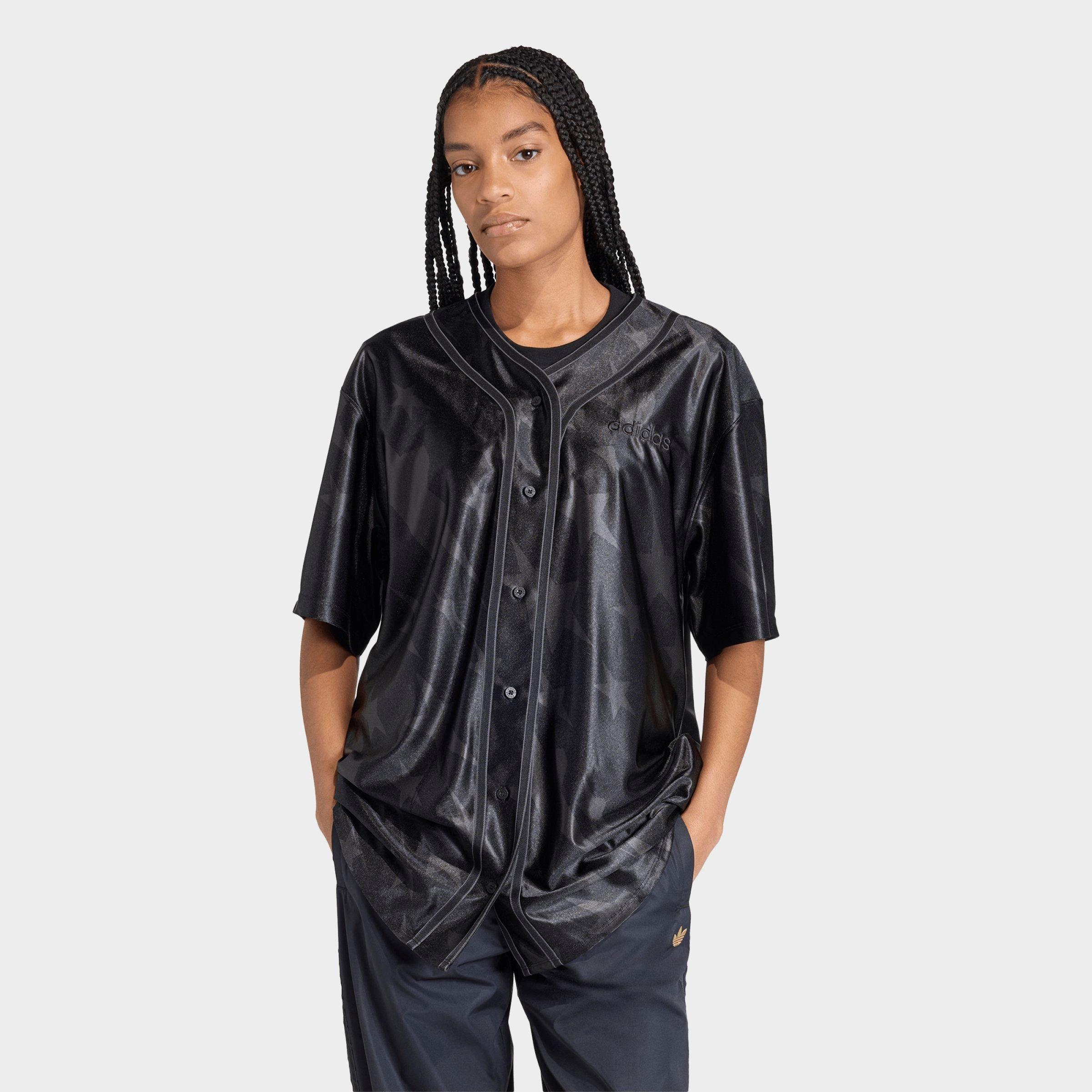 Click here for adidas Womens Originals Denim Graphic Baseball Jer... prices