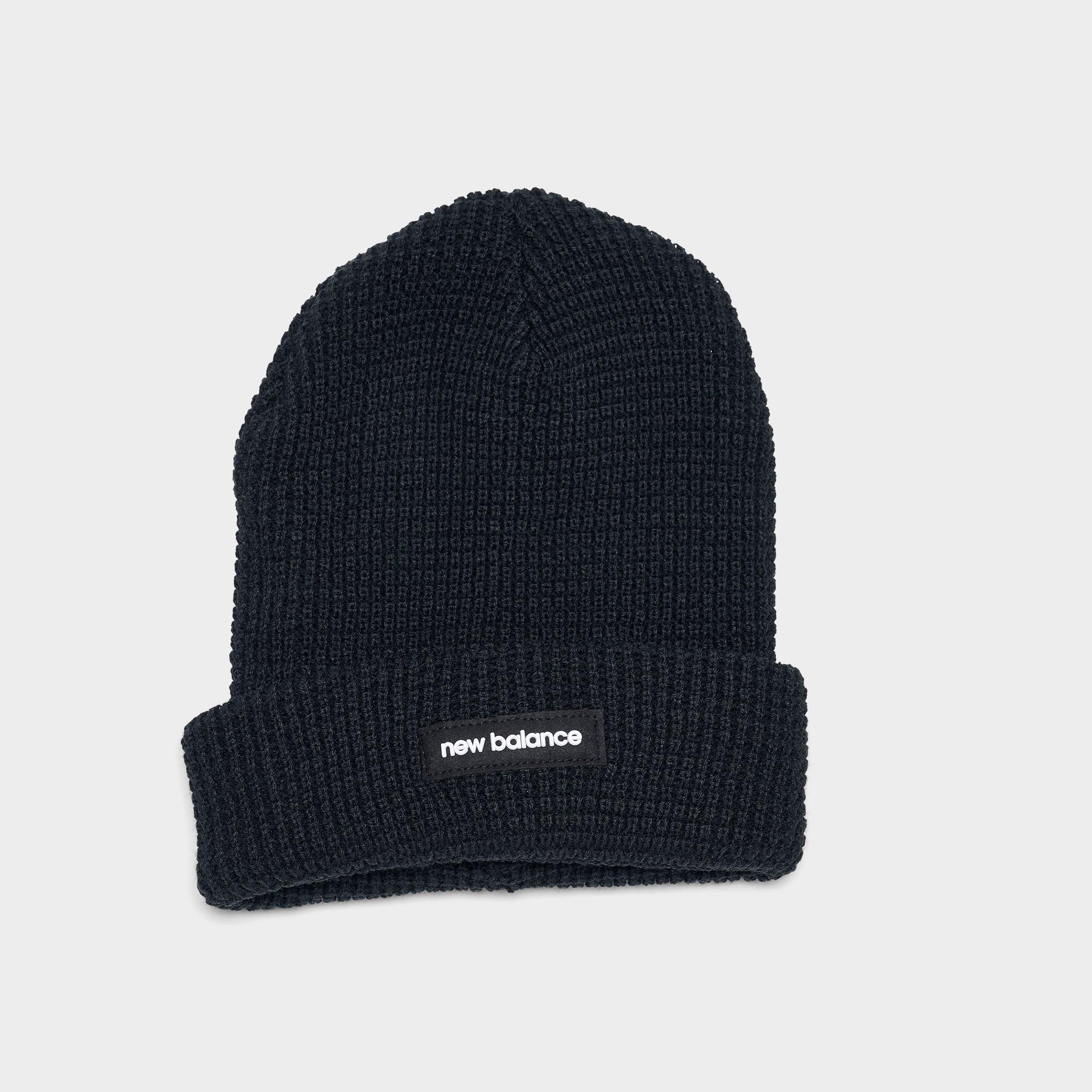 Click here for New Balance Waffle Knit Beanie Hat in Black prices