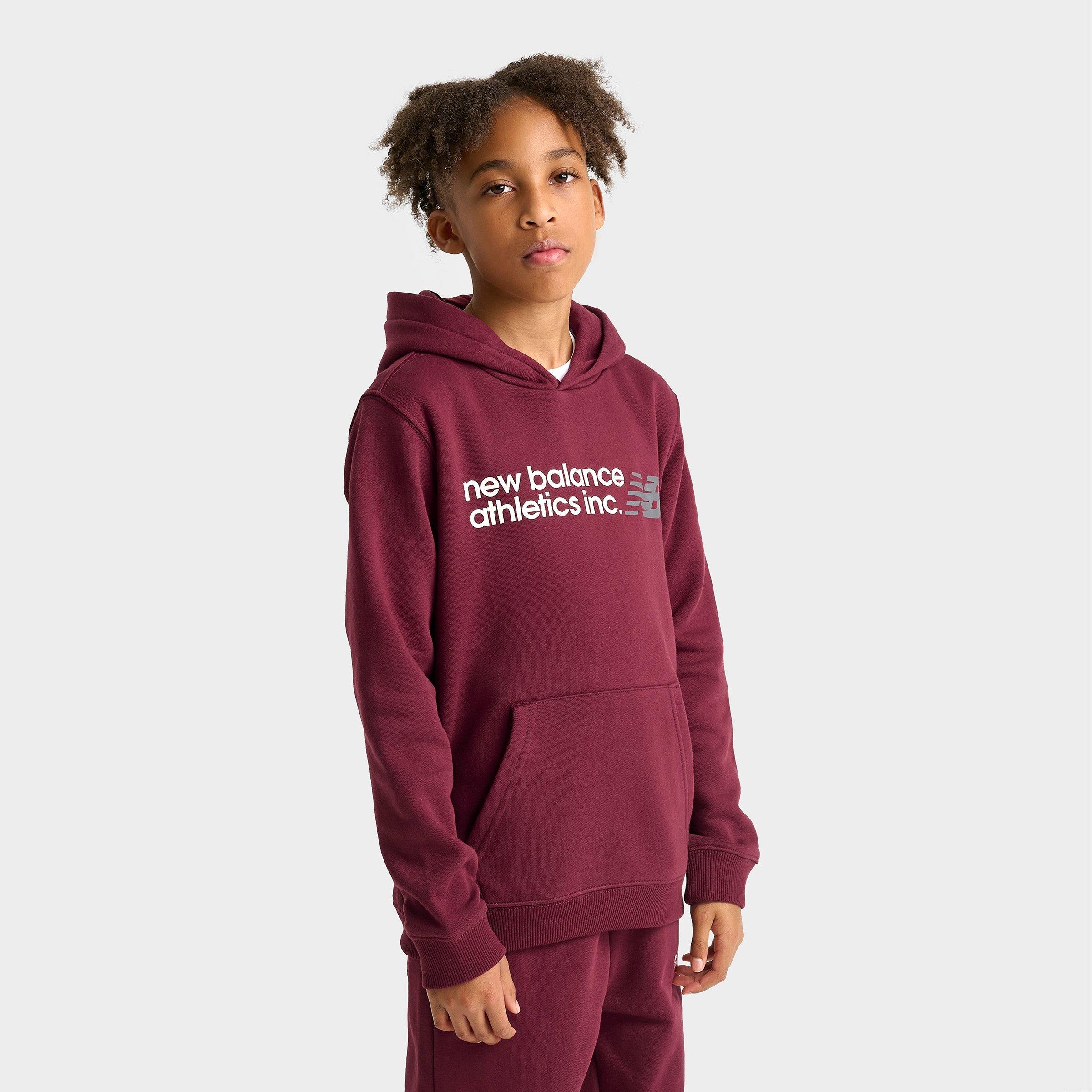 Click here for New Balance Big Kids Linear Logo Pullover Hoodie i... prices