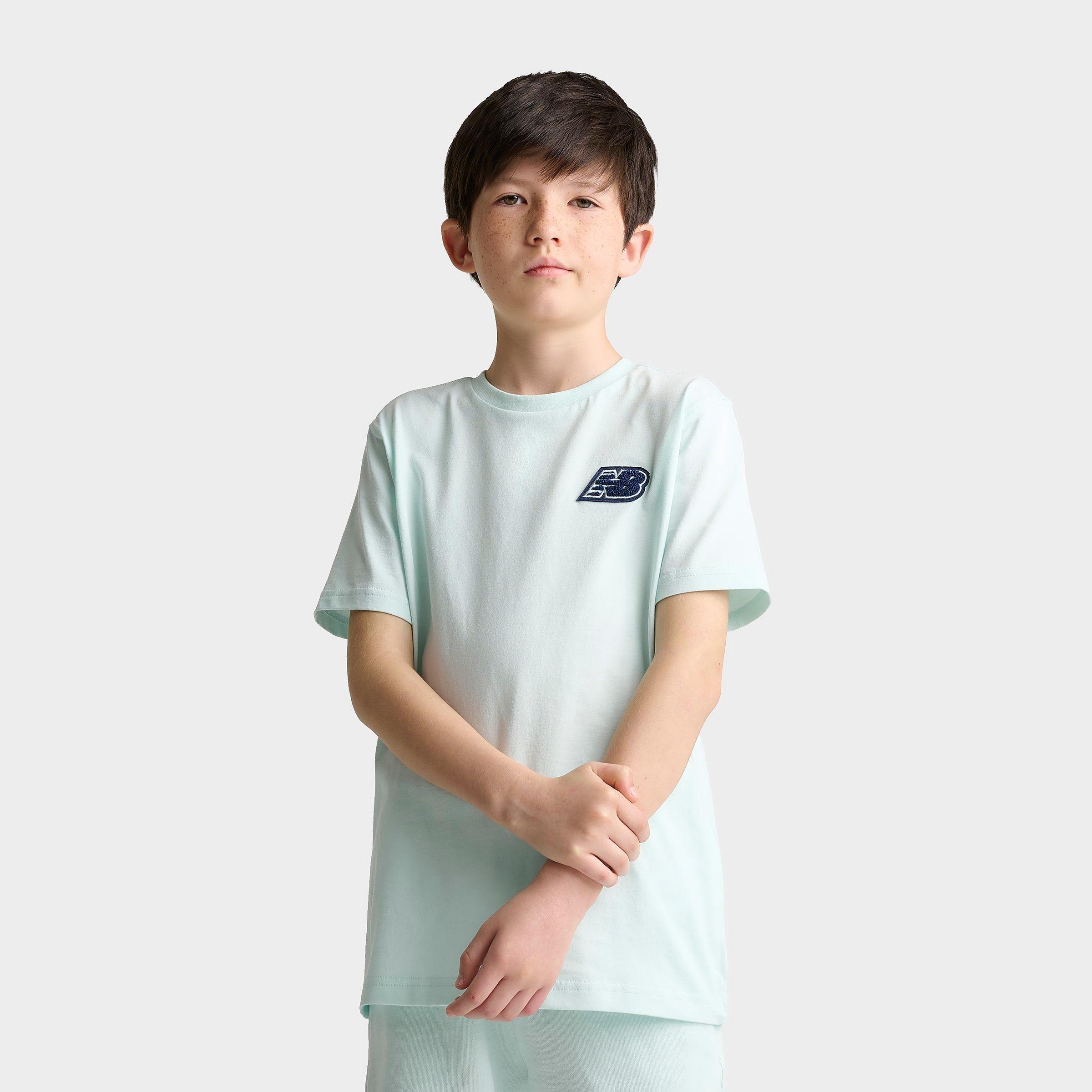 Click here for New Balance Boys Big Kids Chenille Logo T-Shirt in... prices