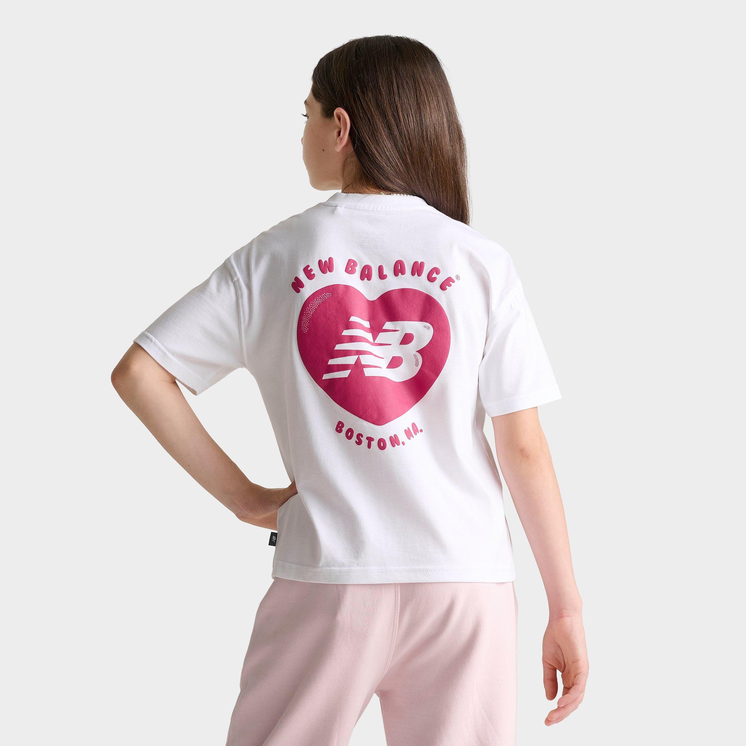 Click here for New Balance Girls Big Kids Heart Bubble T-Shirt in... prices