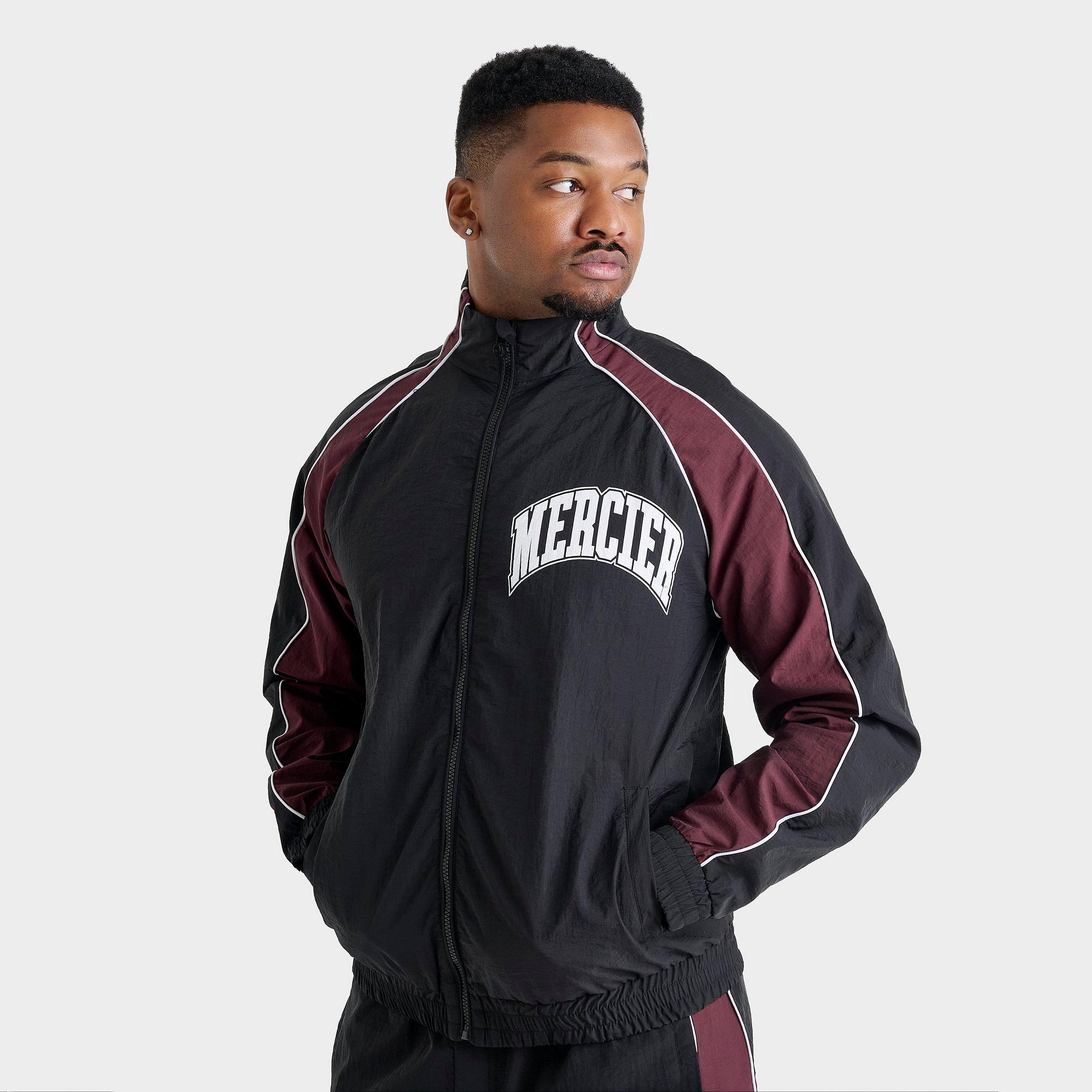 Click here for MERCIER Mens Home Run Track Top in Black/Burgundy... prices