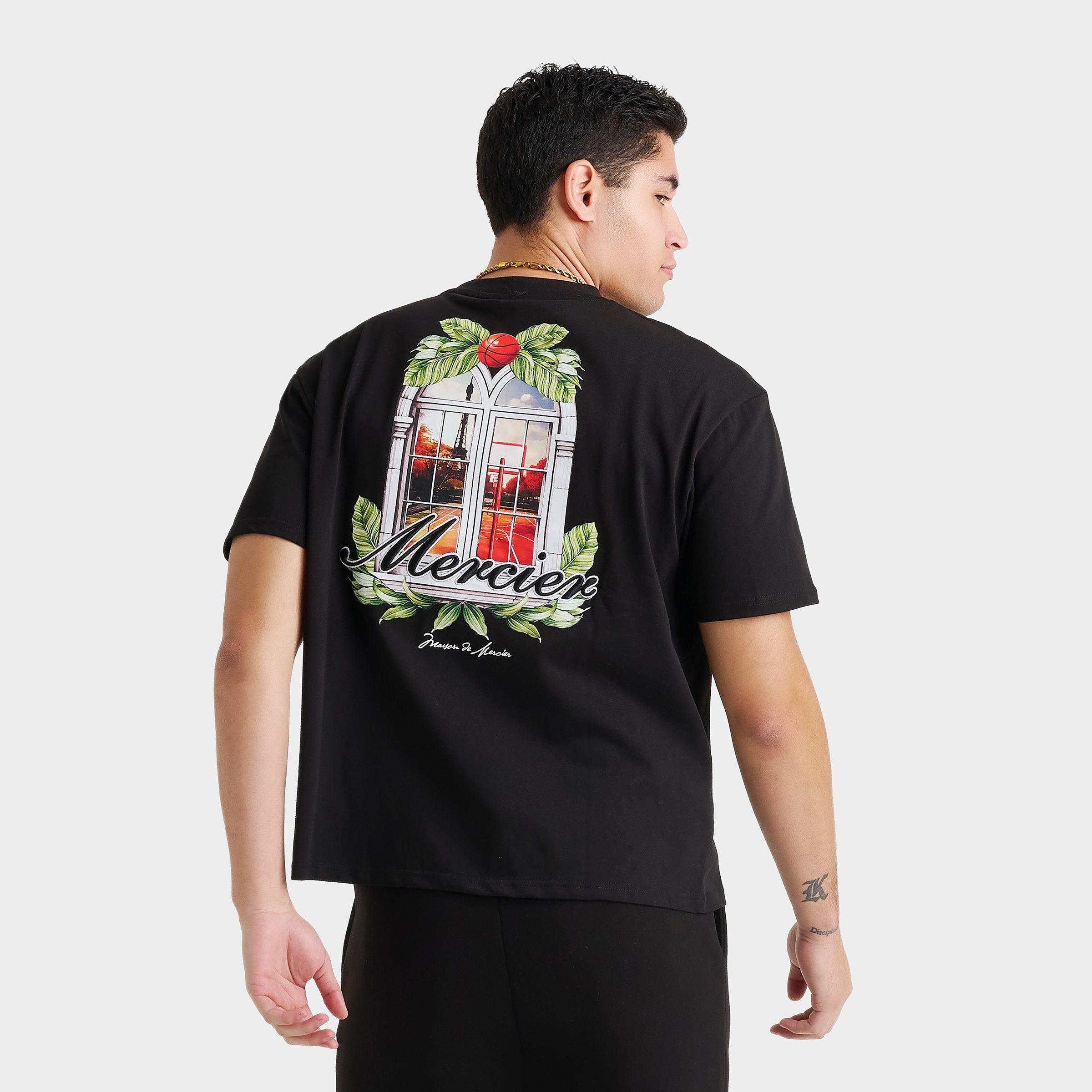 Click here for MERCIER Mens Balcony Hoops Tower T-Shirt in Black... prices