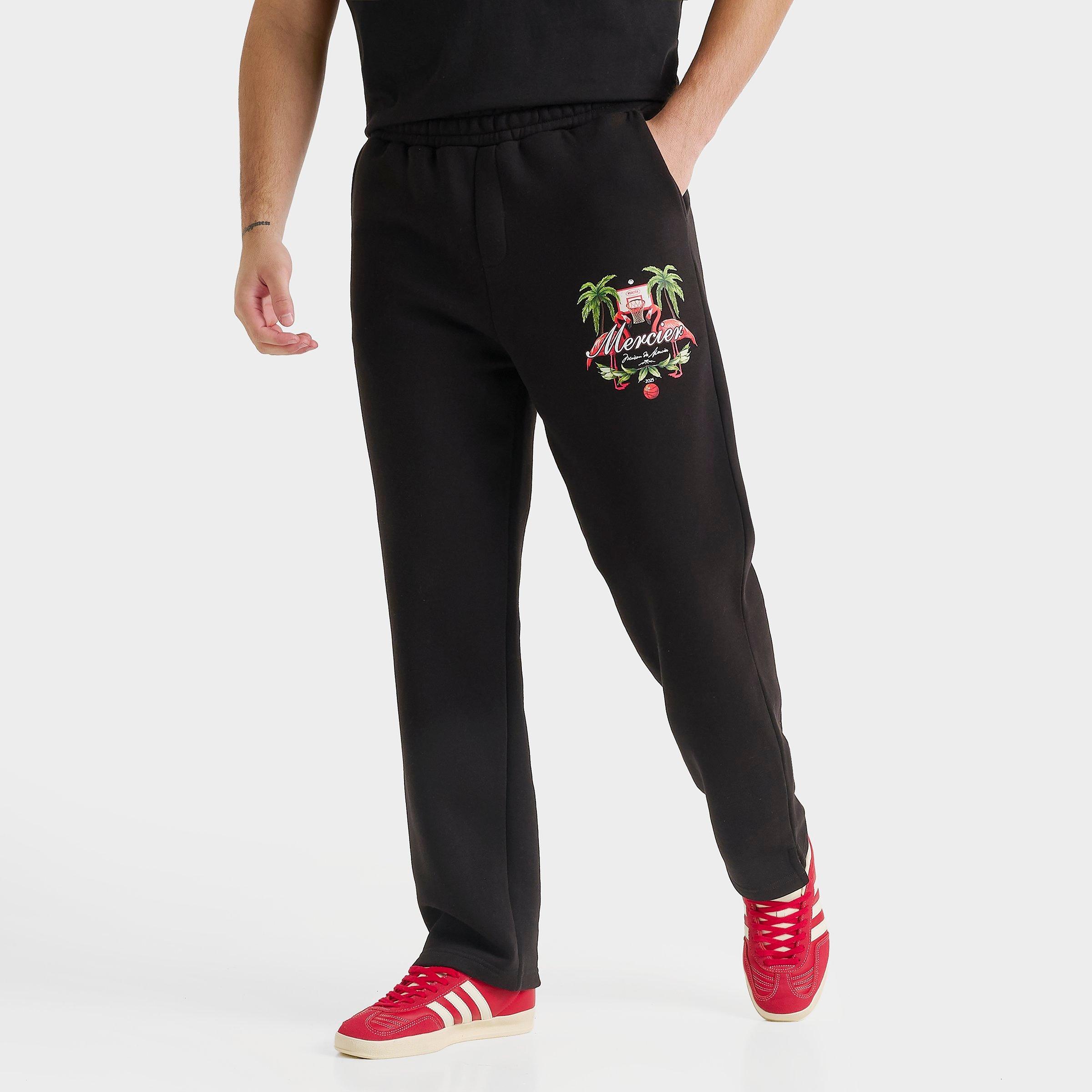 Click here for MERCIER Mens Palm Hoops Fleece Sweatpants in Black... prices