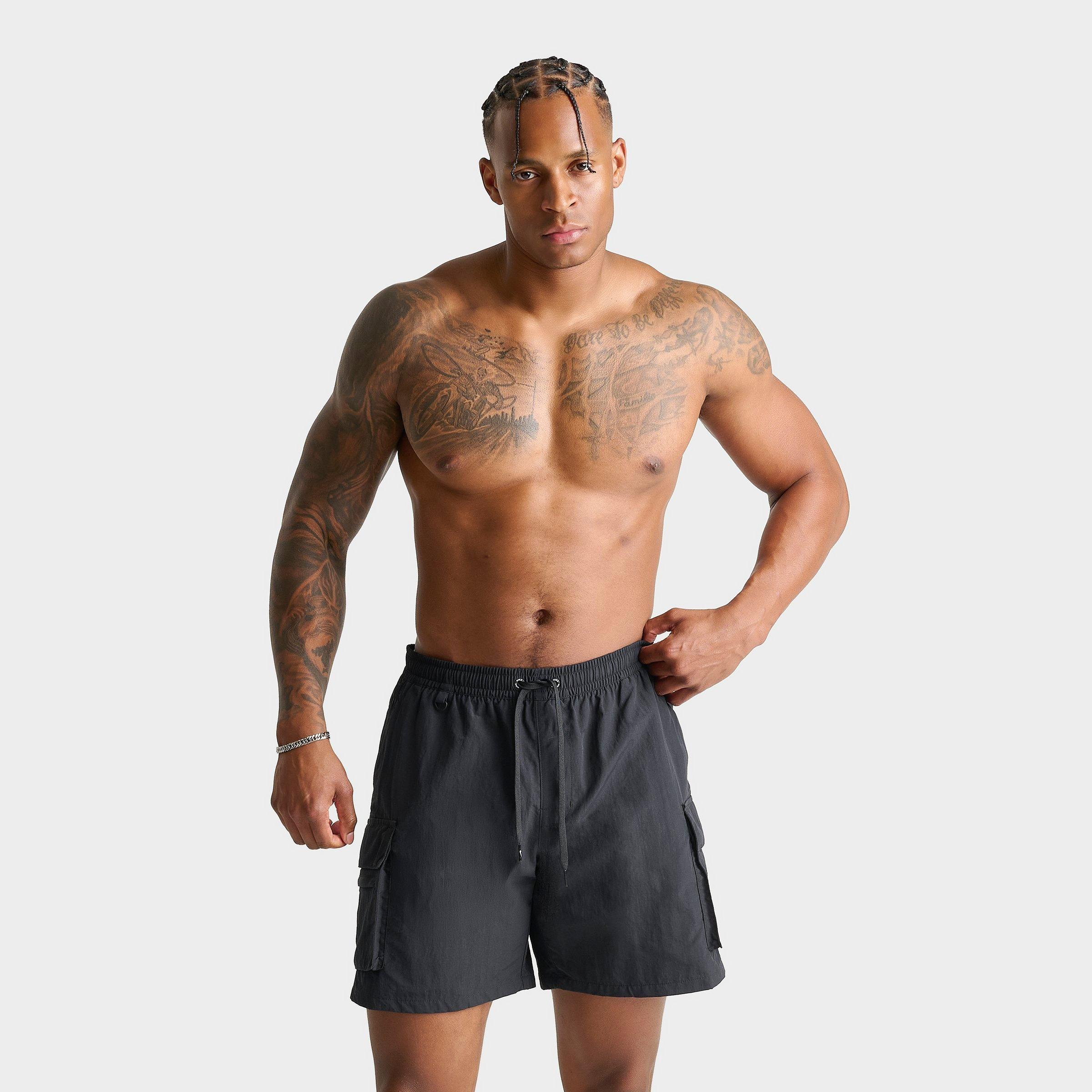 Click here for Nike Mens Packable Cargo 7 Swim Shorts in Black Si... prices