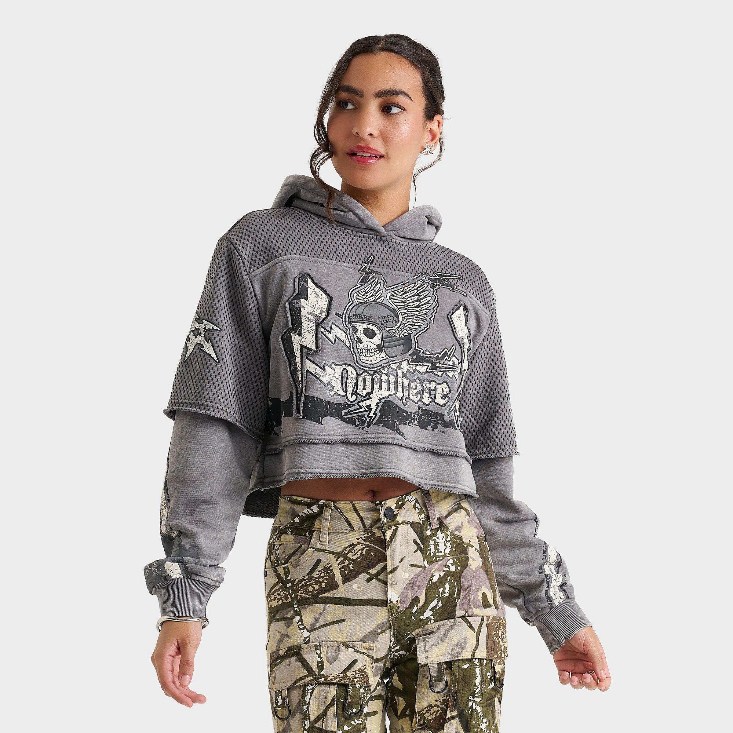 Click here for Smoke Rise Womens Gabrielle Twofer Hoodie in Frost... prices