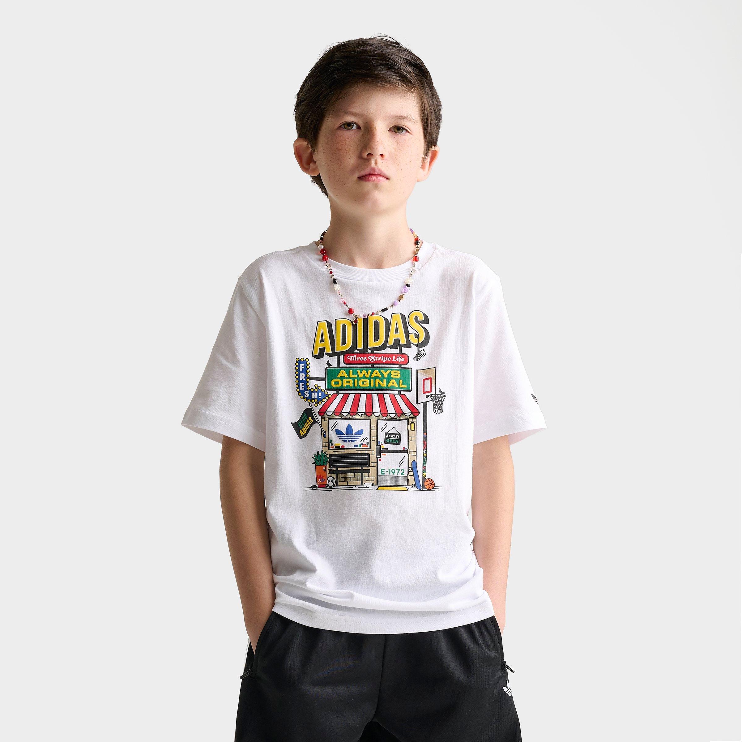 Click here for adidas Big Kids Originals Bodega Graphic T-Shirt i... prices