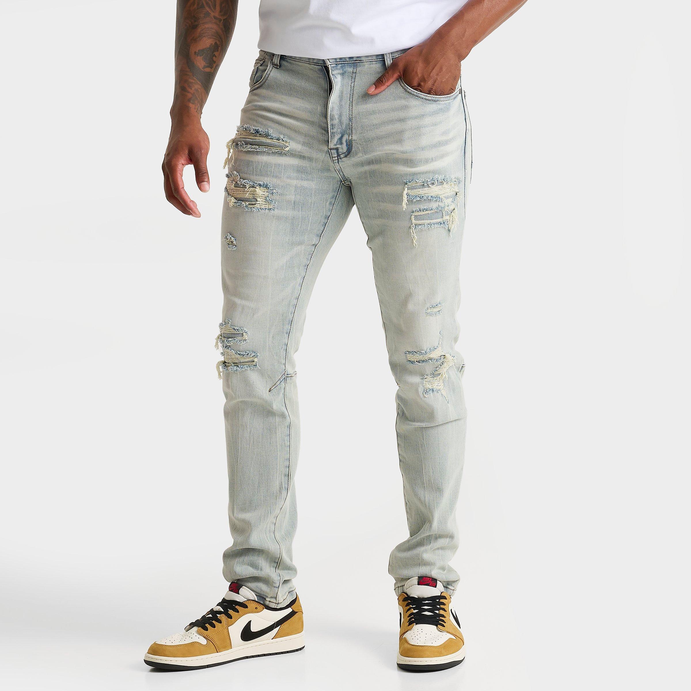 Click here for Smoke Rise Mens Vintage Slim Denim Jeans in Domino... prices
