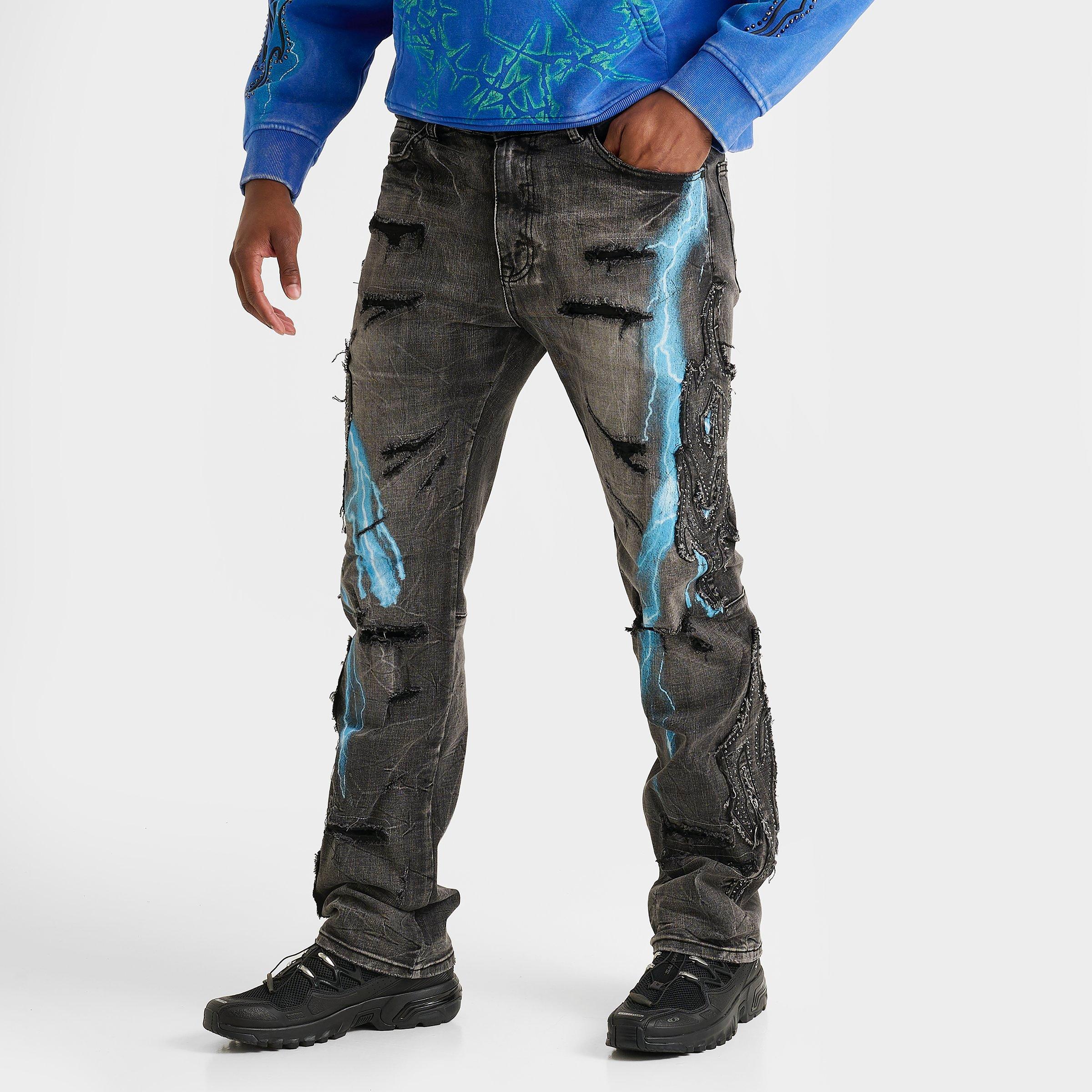 Click here for Smoke Rise Mens Paradise Relaxed Denim Jeans in Gr... prices