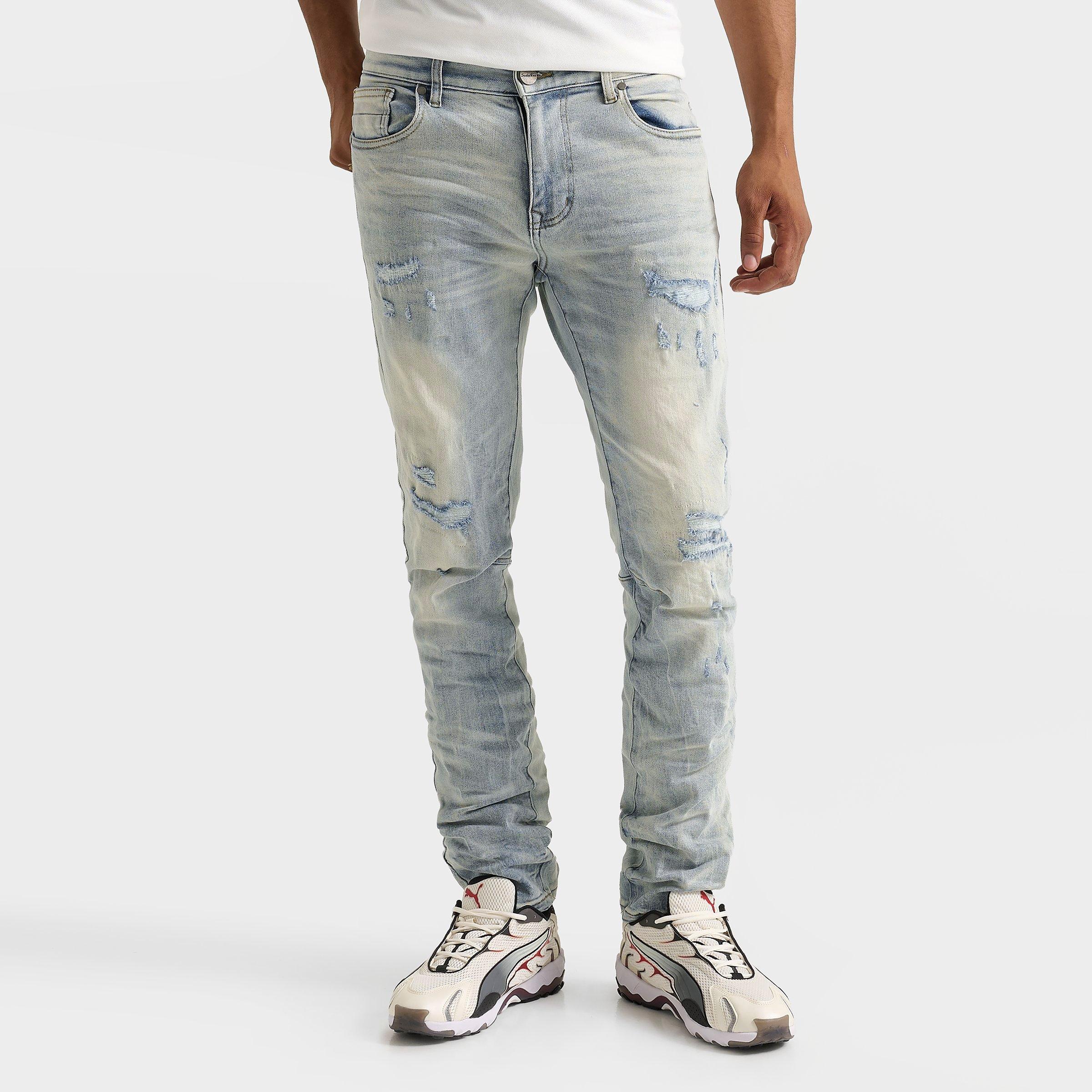 Click here for Smoke Rise Mens Grunge Slim Denim Jeans in Dale Bl... prices