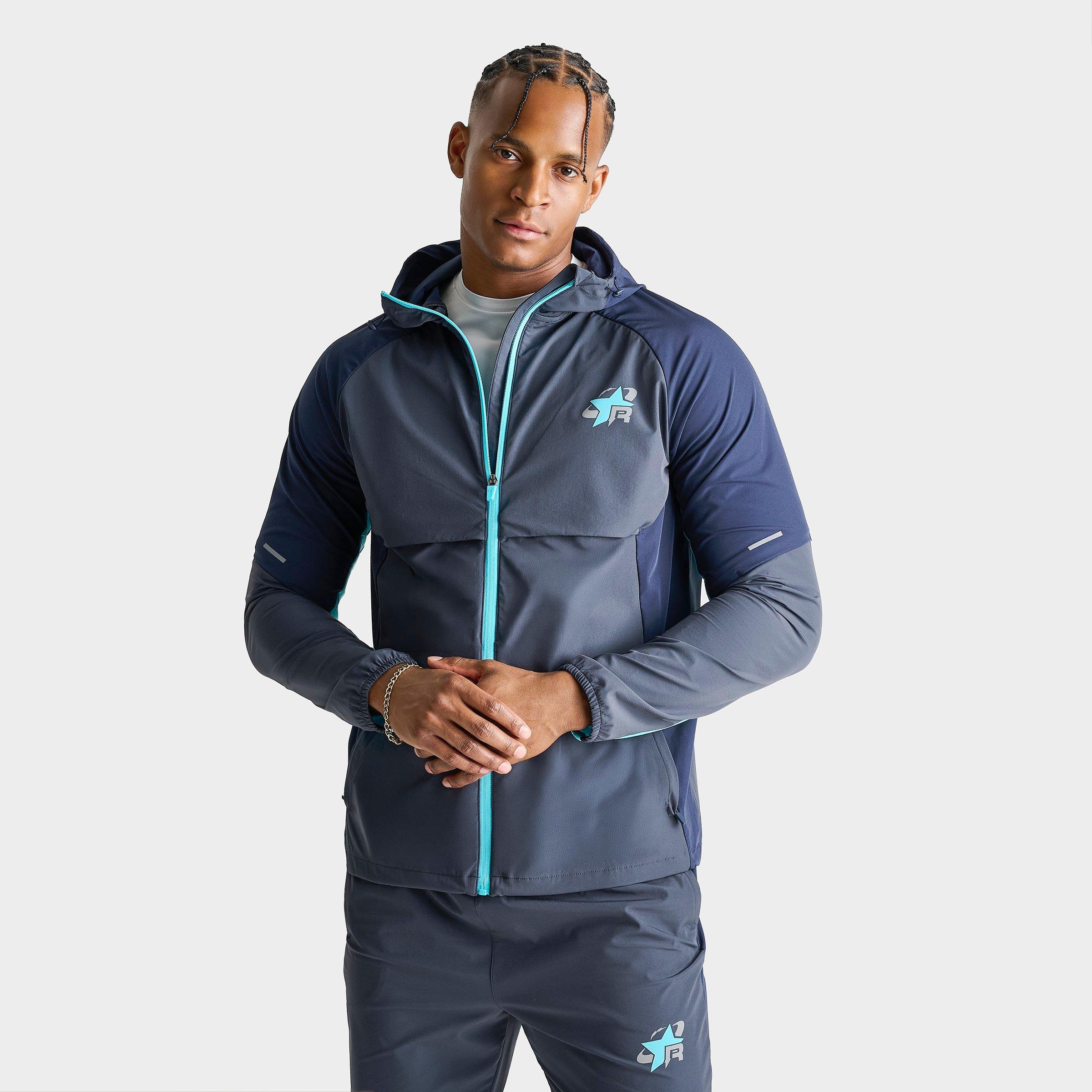 Click here for REPRIMO Mens Vortex Windbreaker Jacket in Blue Ste... prices