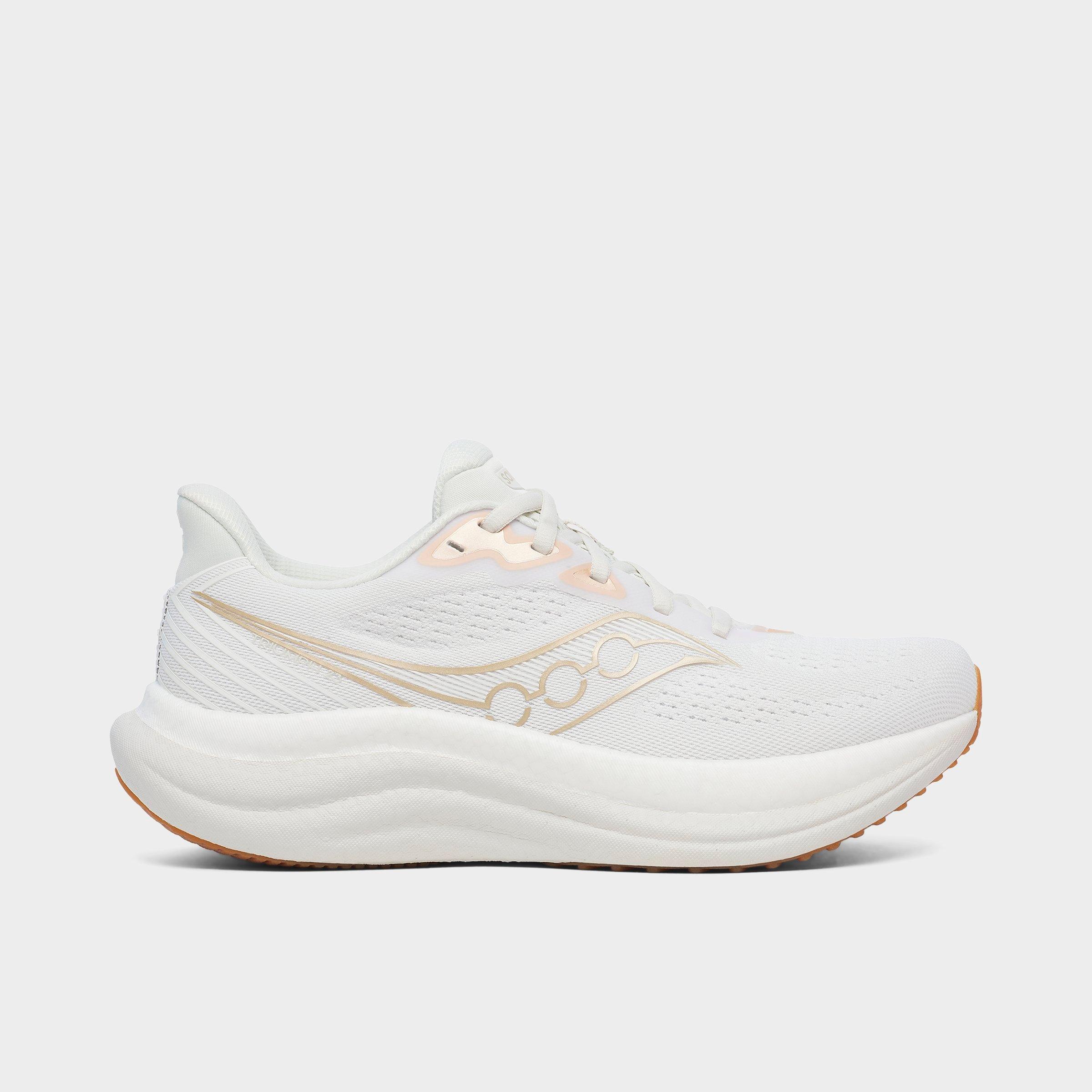 Click here for Saucony Womens Triumph 23 Running Shoes in White/A... prices