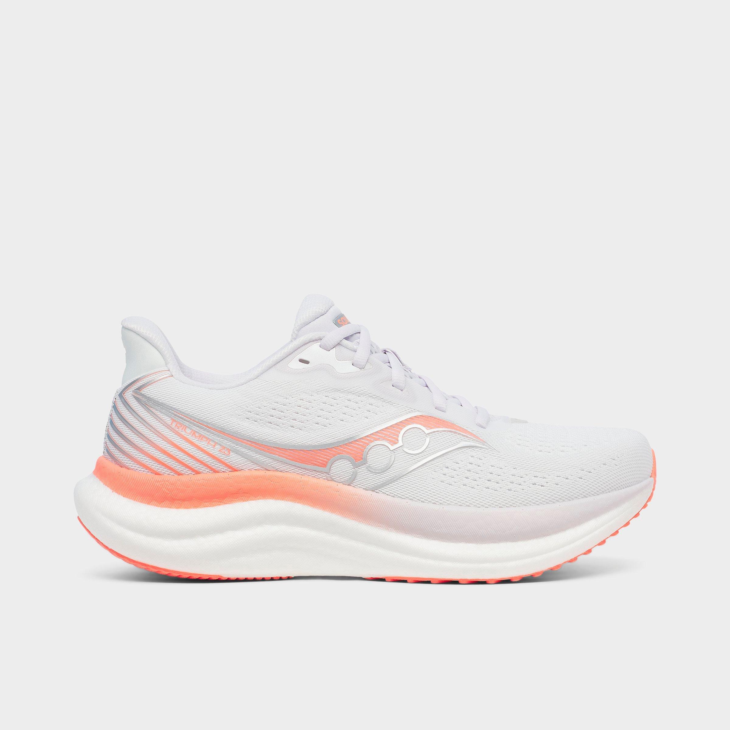 Click here for Saucony Womens Triumph 23 Running Shoes in White/W... prices
