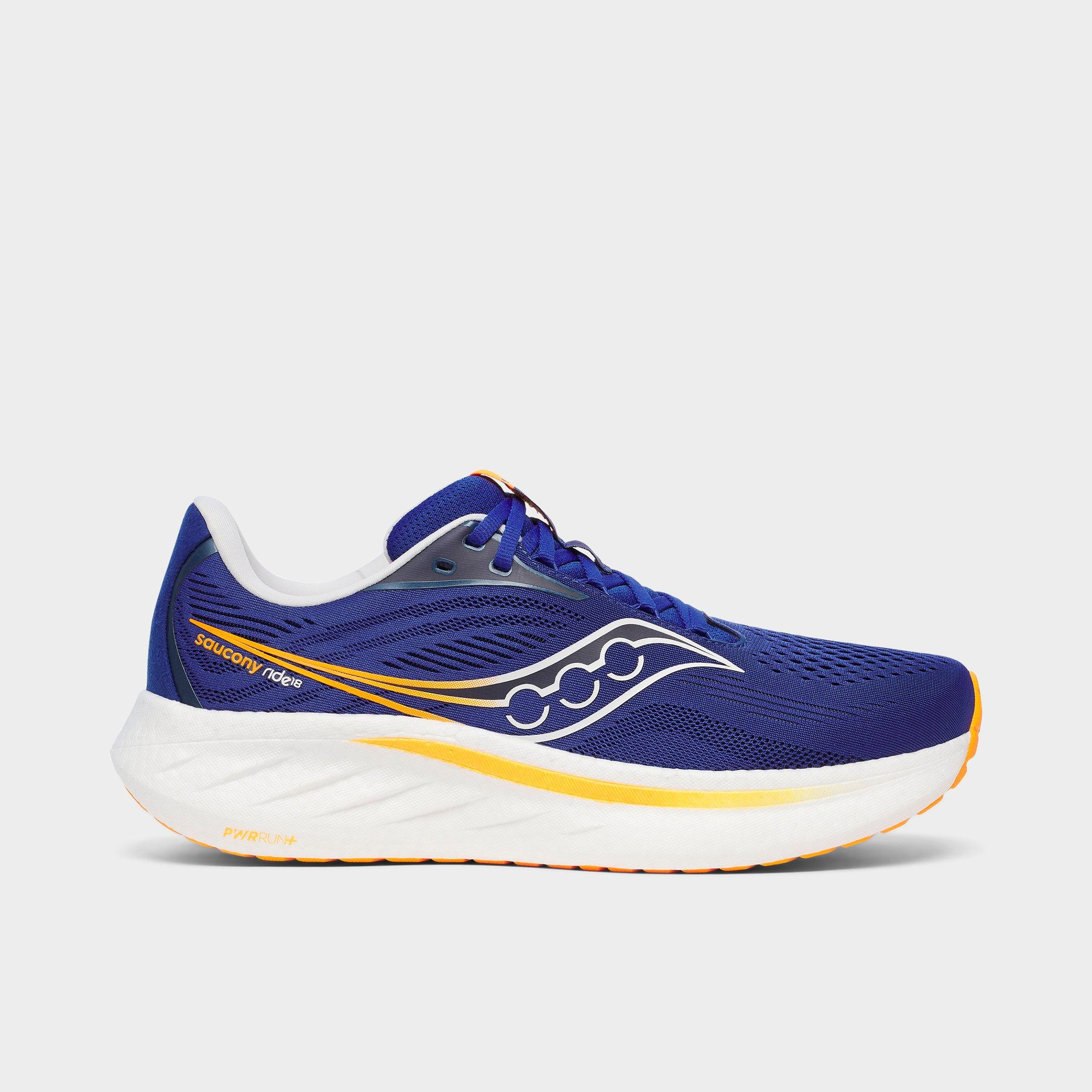 Click here for Saucony Mens Ride 18 Running Shoes in Azurite/Peel... prices
