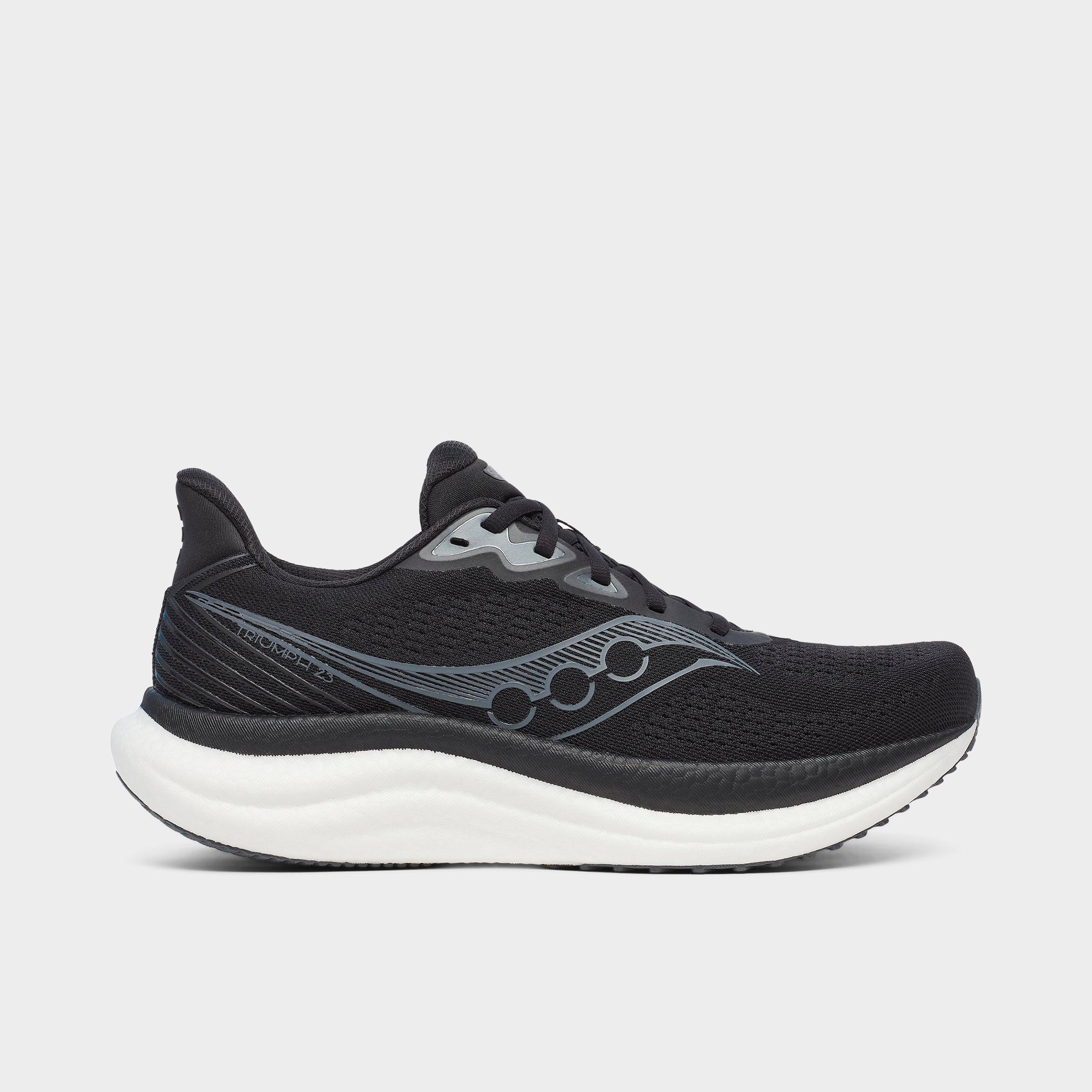 Click here for Saucony Mens Triumph 23 Running Shoes in Black/Whi... prices