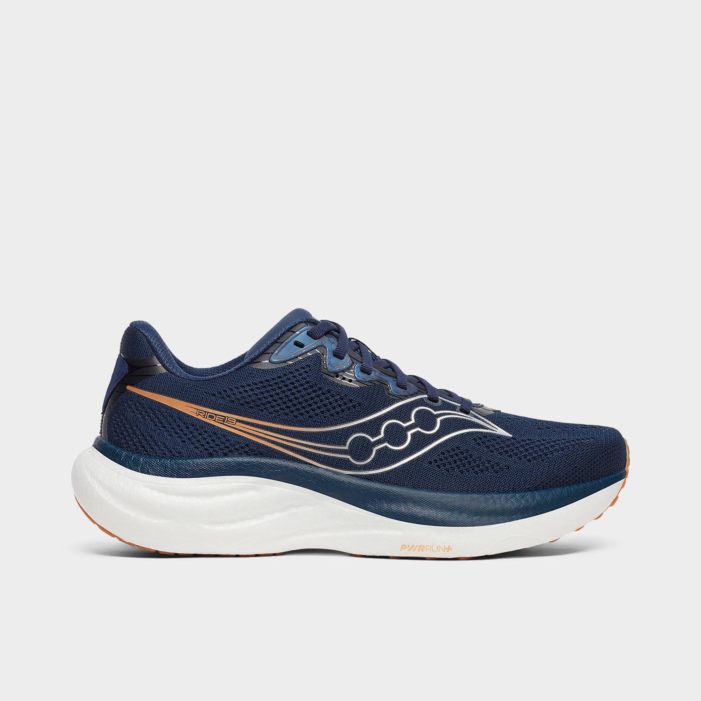Click here for Saucony Mens Ride 19 Running Shoes in Navy/Gum Siz... prices