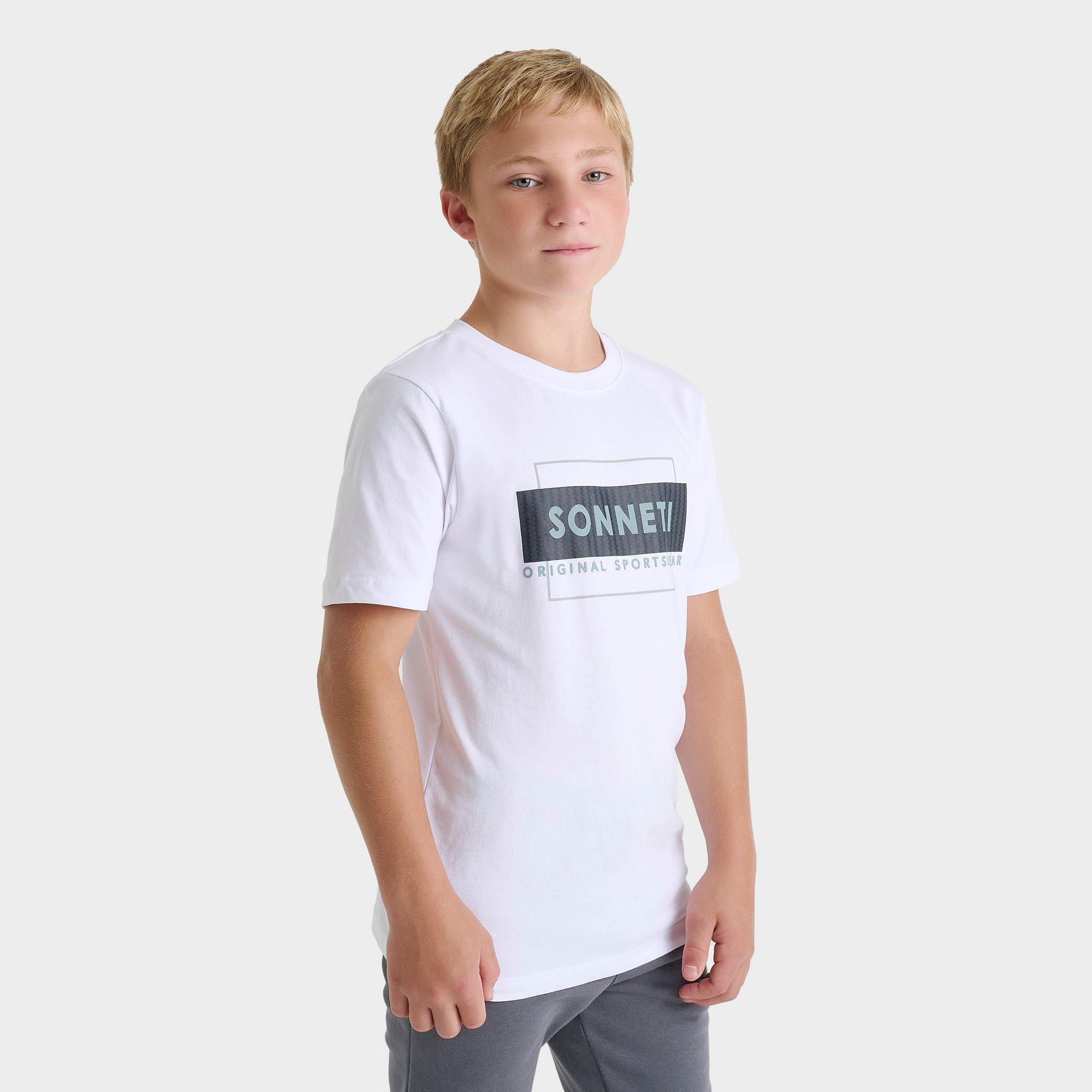Click here for Sonneti Big Kids Carbon T-Shirt in Optic White Siz... prices