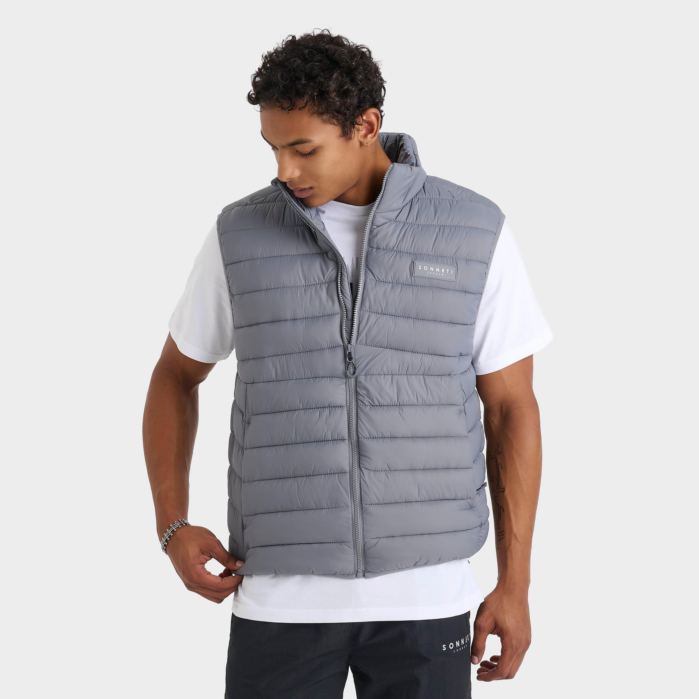 Click here for Sonneti Mens London Crag Puffer Vest in Grey Size:... prices