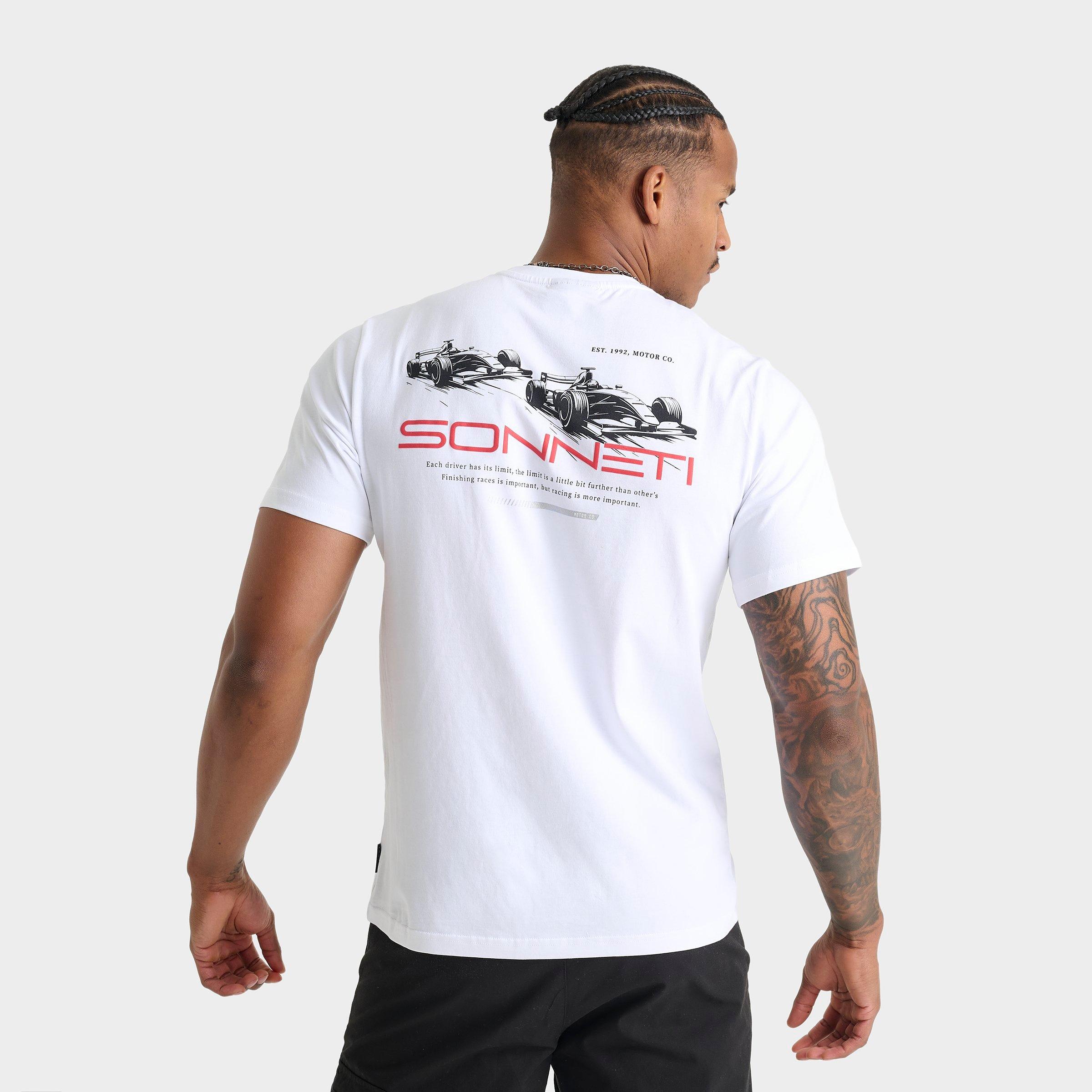 Click here for Sonneti Mens Speeder T-Shirt in White/Mars Red Siz... prices