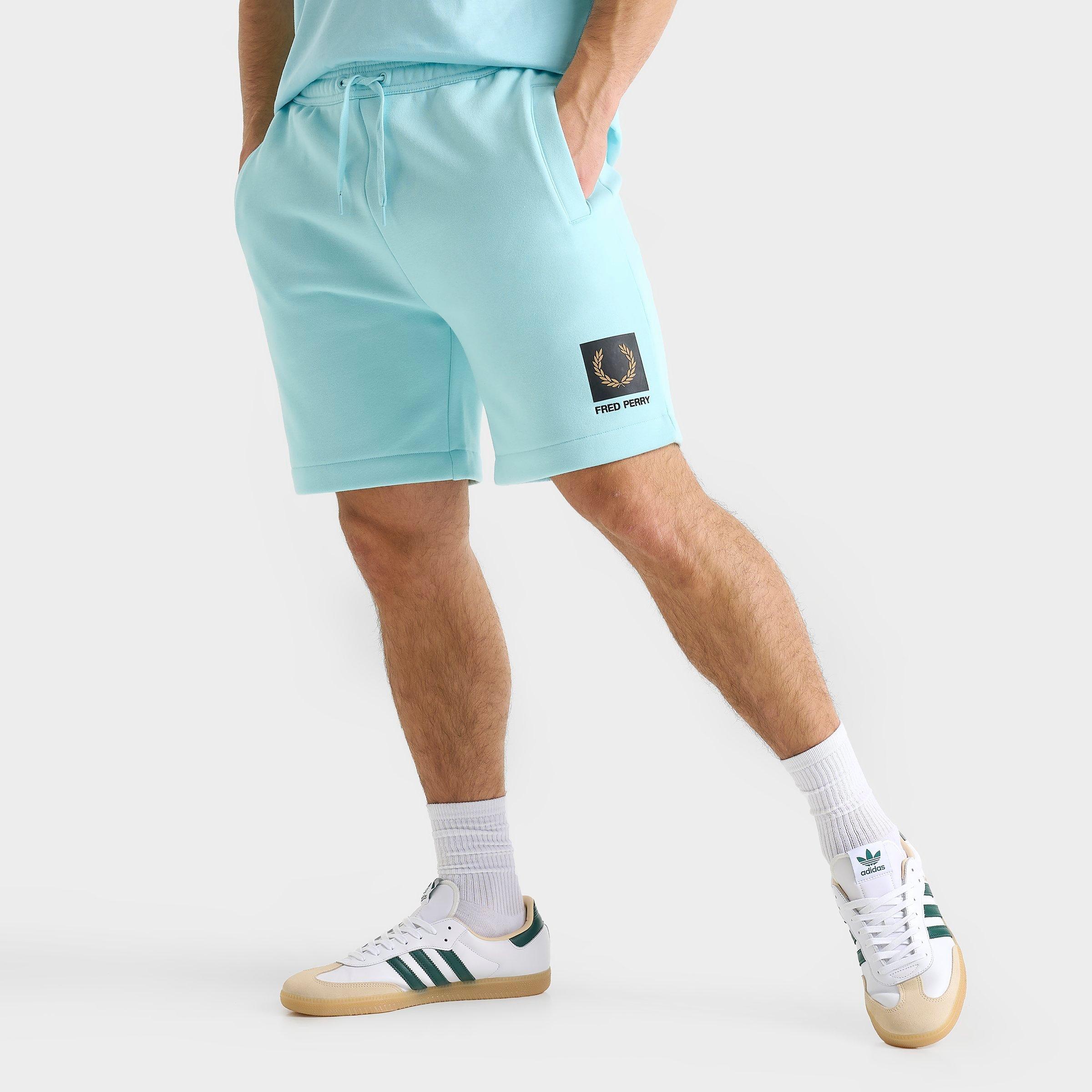 Click here for Fred Perry Mens Stack Fleece Shorts in Glacier Blu... prices