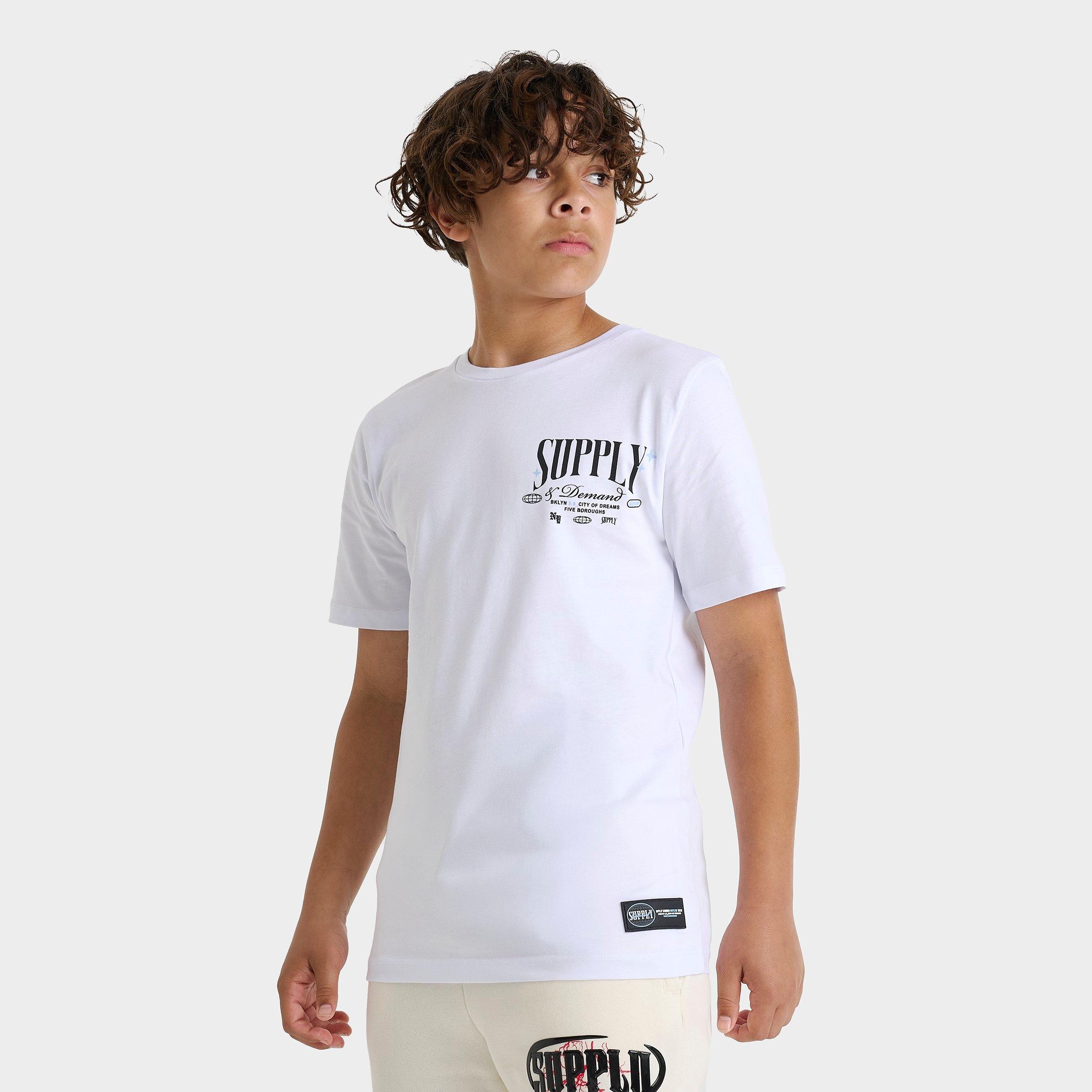 Click here for Supply & Demand Big Kids Adams T-Shirt in Optic Wh... prices