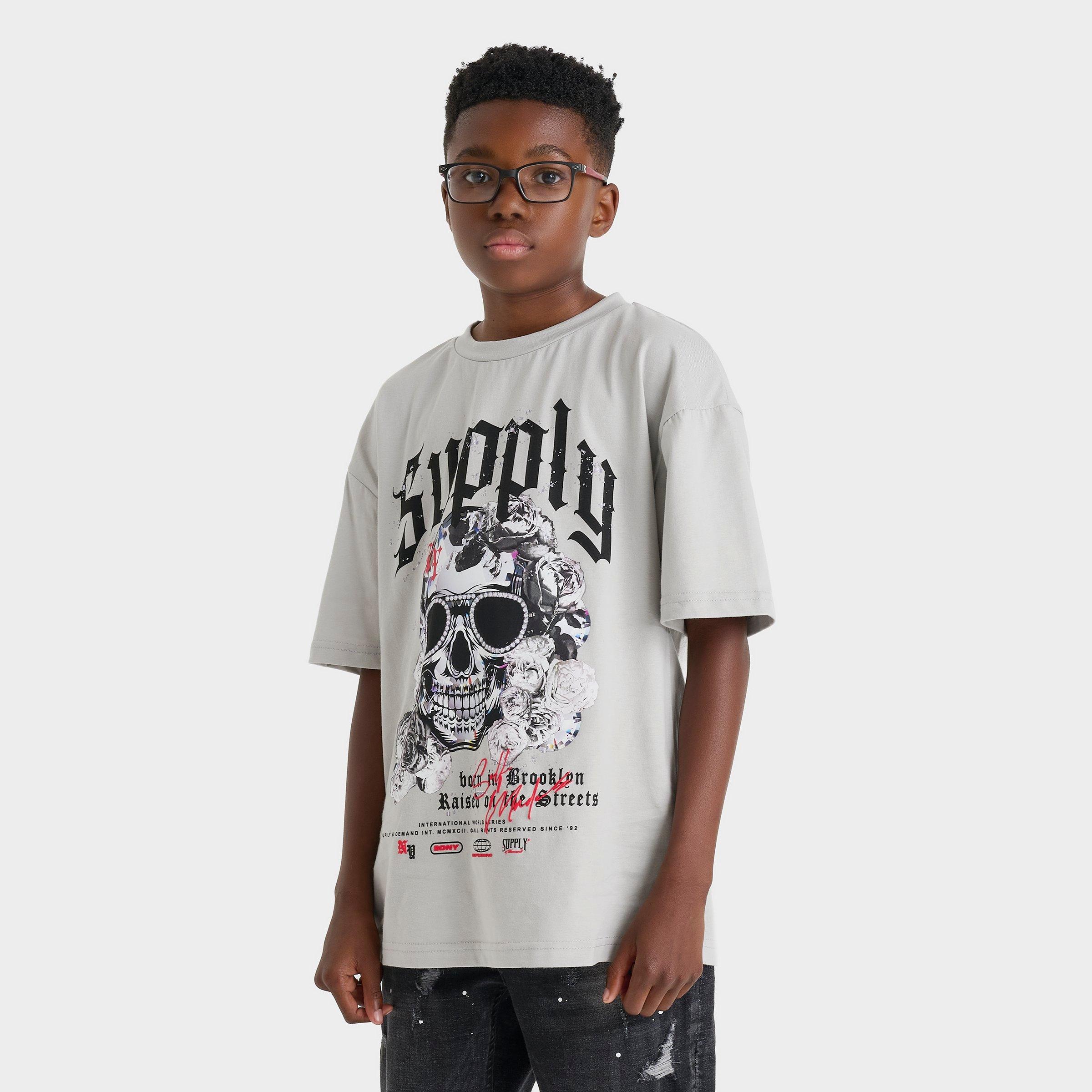 Click here for Supply & Demand Big Kids Skull Glasses T-Shirt in... prices